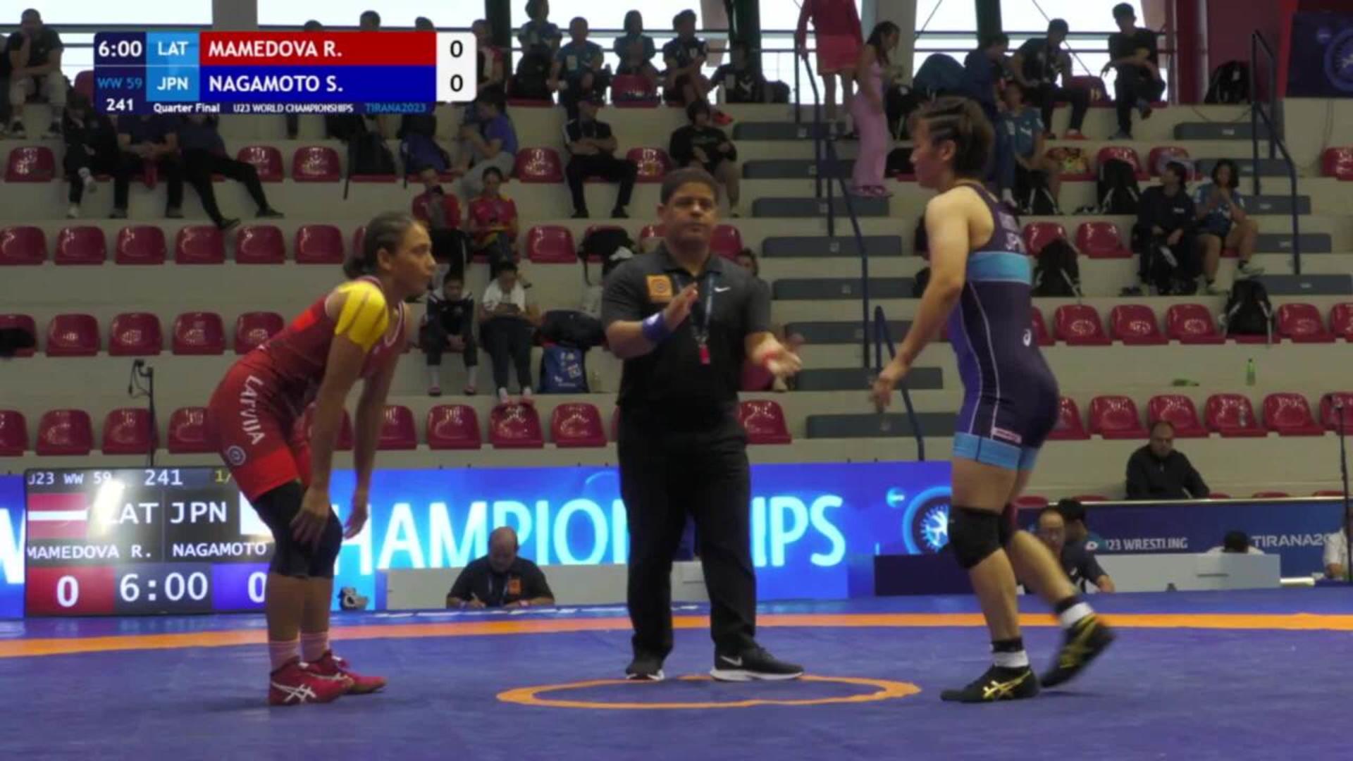 Ramina MAMEDOVA (LAT) vs. Sena NAGAMOTO (JPN) | U23 World Championships ...