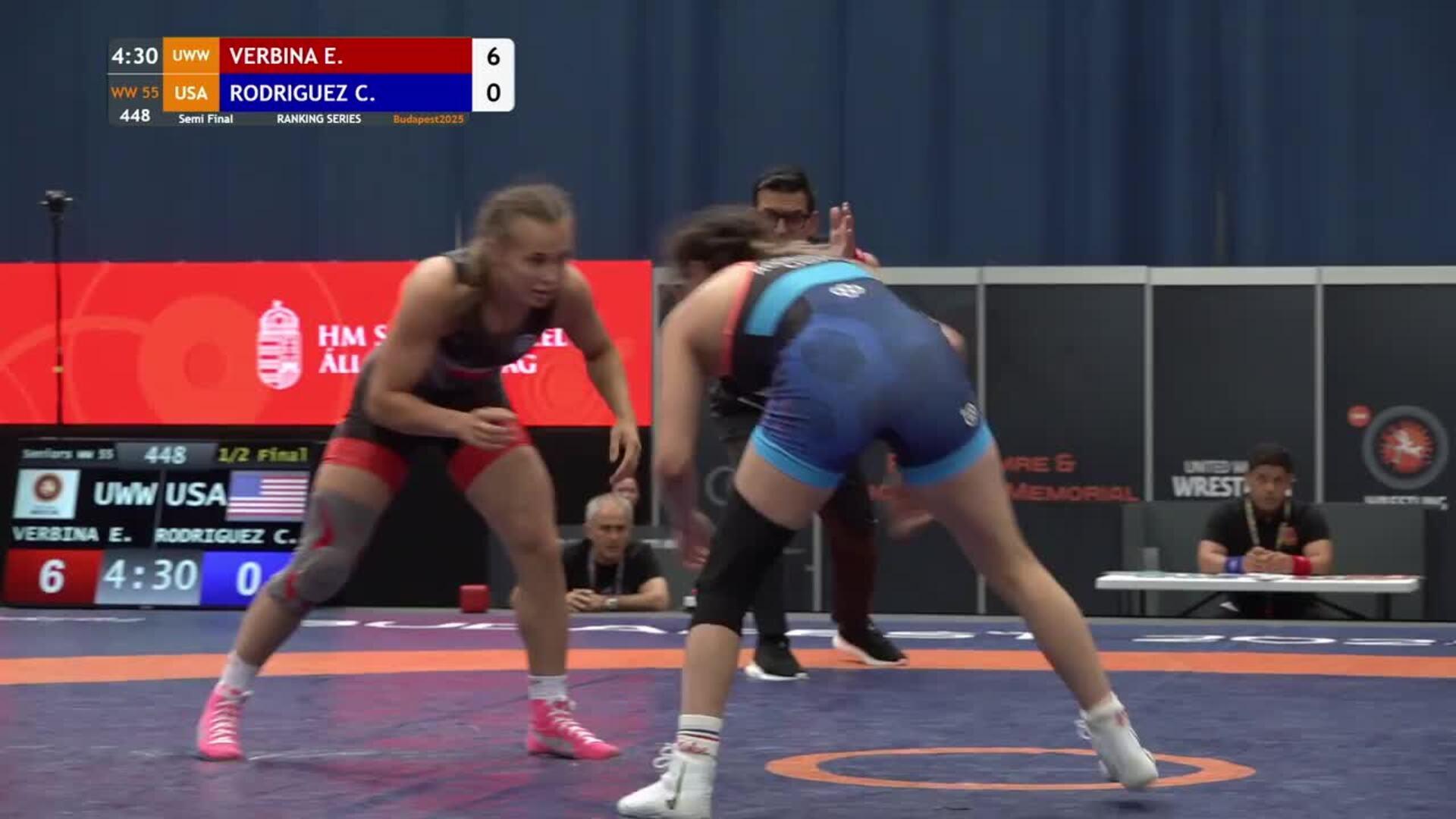 Ekaterina VERBINA (UWW) vs. Cristelle Noelle RODRIGUEZ (USA) | RANKING SERIES 2025 | Semi Final ...