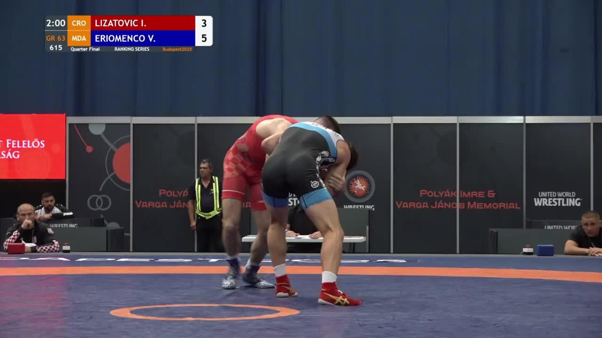 Ivan LIZATOVIC (CRO) vs. Vitalie ERIOMENCO (MDA) | RANKING SERIES 2025 | Quarter Final | GR 63Kg