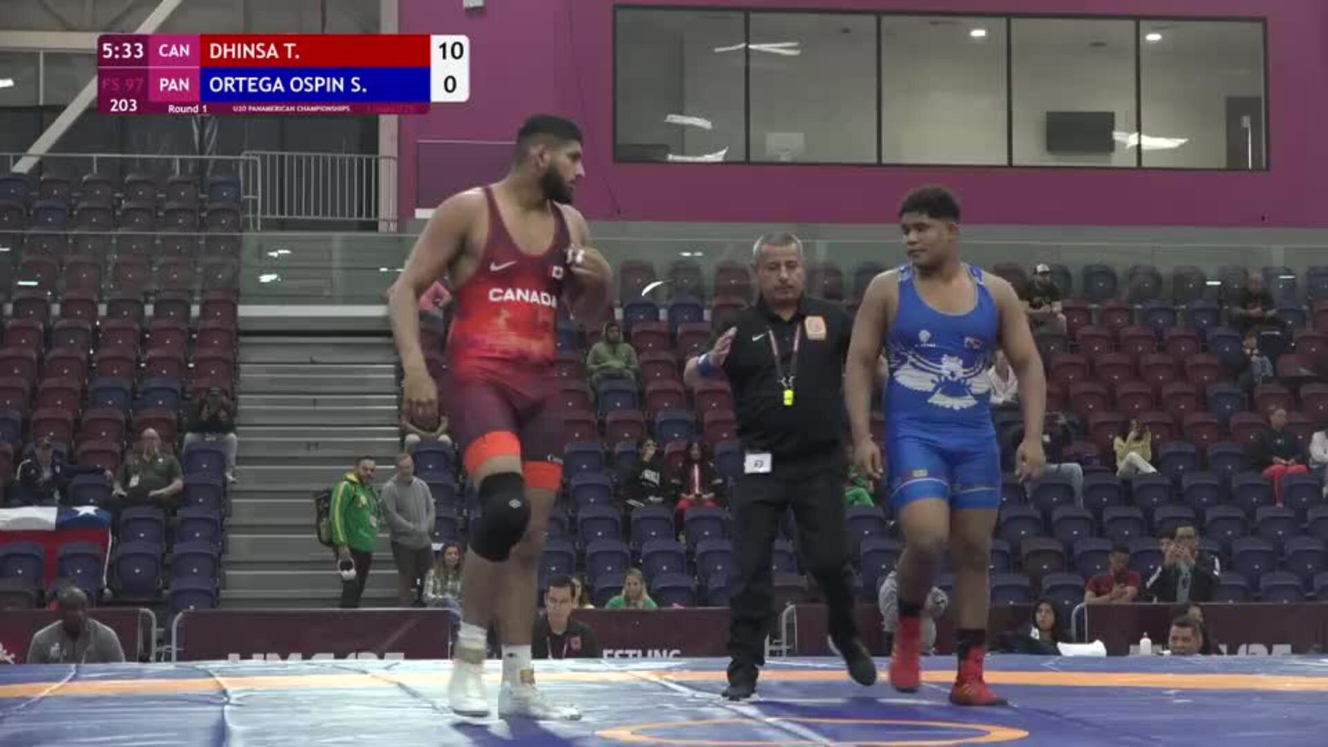 Tejvir Singh DHINSA (CAN) vs. Sadath Kaleb ORTEGA OSPINO (PAN) | U20 PANAMERICAN CHAMPIONSHIPS ...