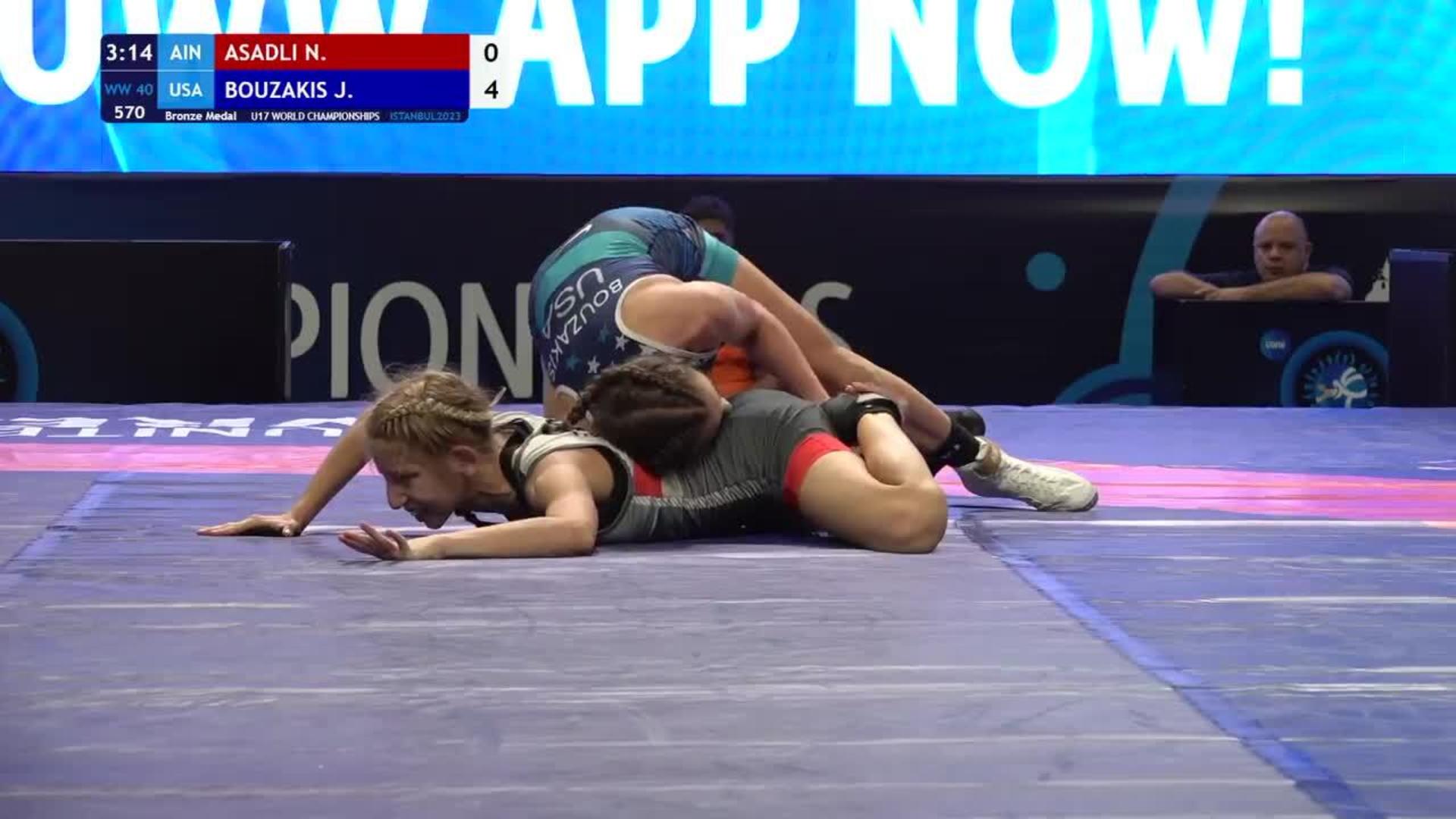Bronze Medal • WW 40Kg • Nurana ASADLI (AIN) vs. Jaclyn Rose BOUZAKIS (USA)