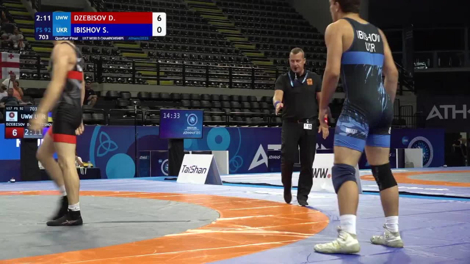 David DZEBISOV (UWW) vs. Samir IBISHOV (UKR) | U17 WORLD CHAMPIONSHIPS 2025 | Quarter Final | FS ...