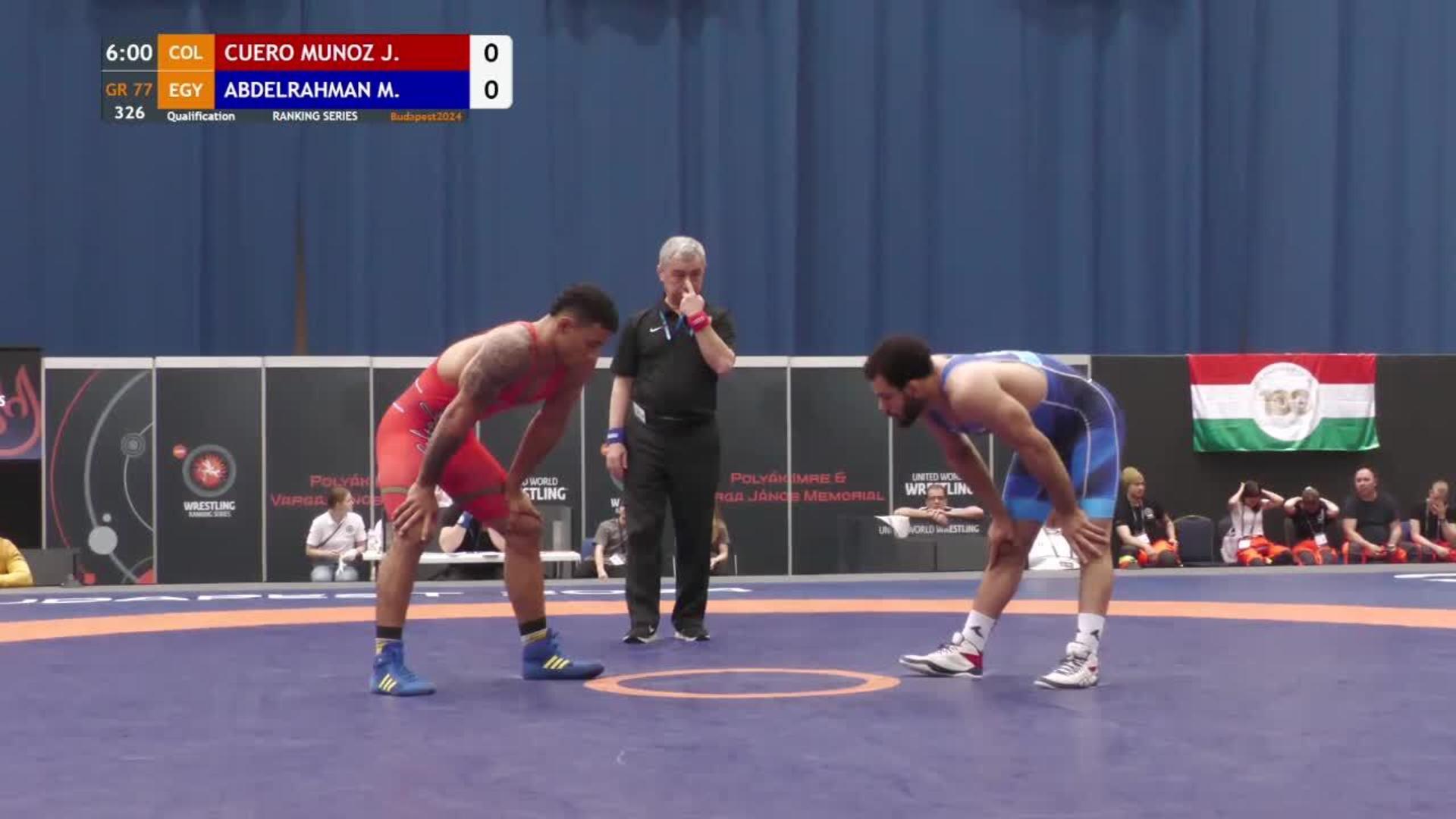 Jair Alexis CUERO MUNOZ (COL) vs. Mahmoud Khaled Abdelsatar ABDELRAHMAN ...