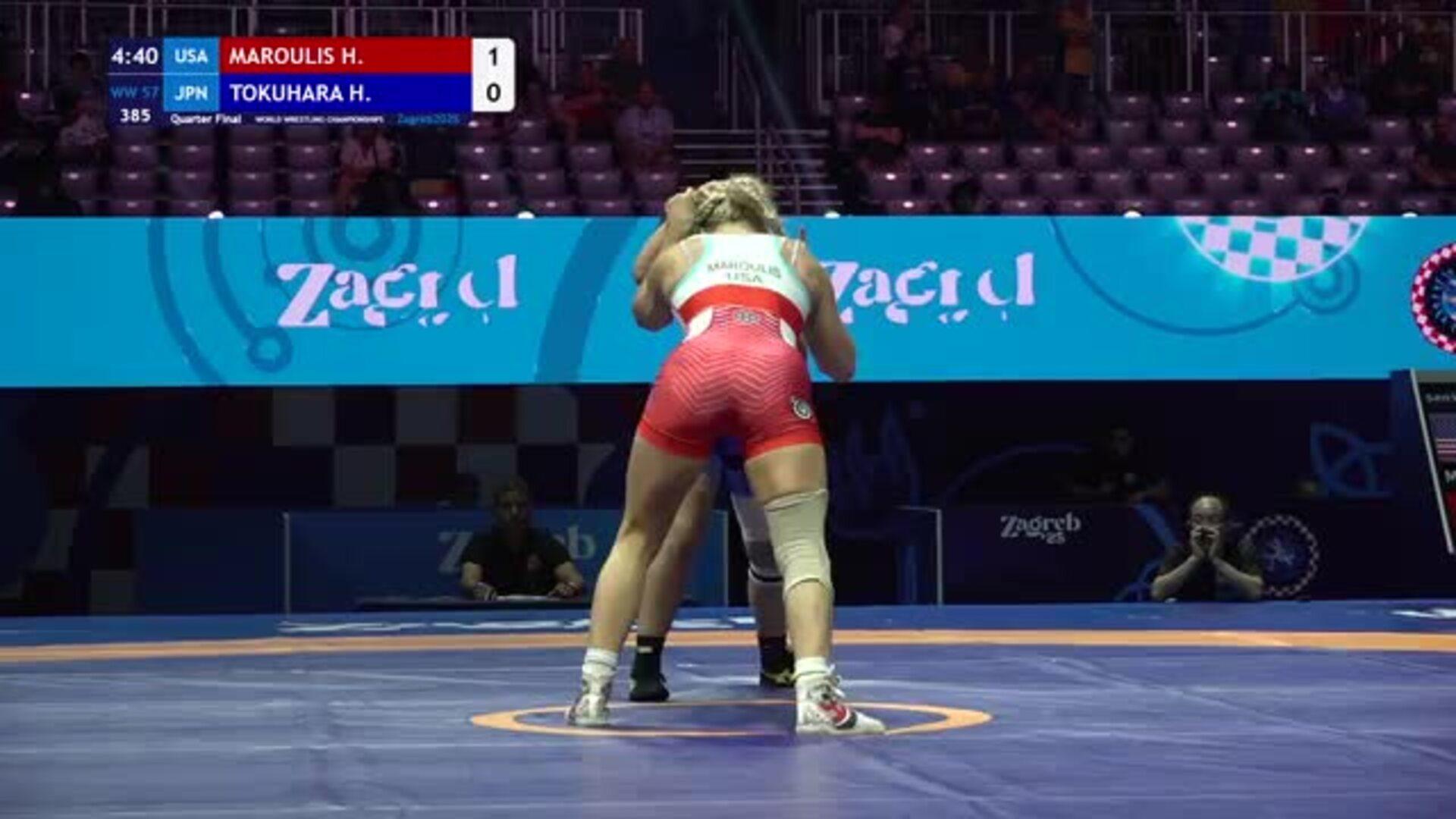 Helen Louise MAROULIS (USA) vs. Himeka TOKUHARA (JPN) | WORLD WRESTLING CHAMPIONSHIPS 2025 ...