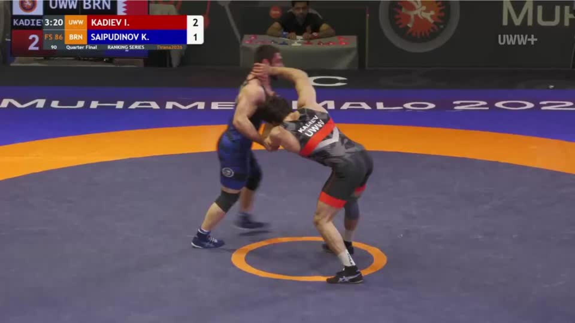 Every match from Ibragim KADIEV (UWW) at the Muhamet Malo Ranking Series