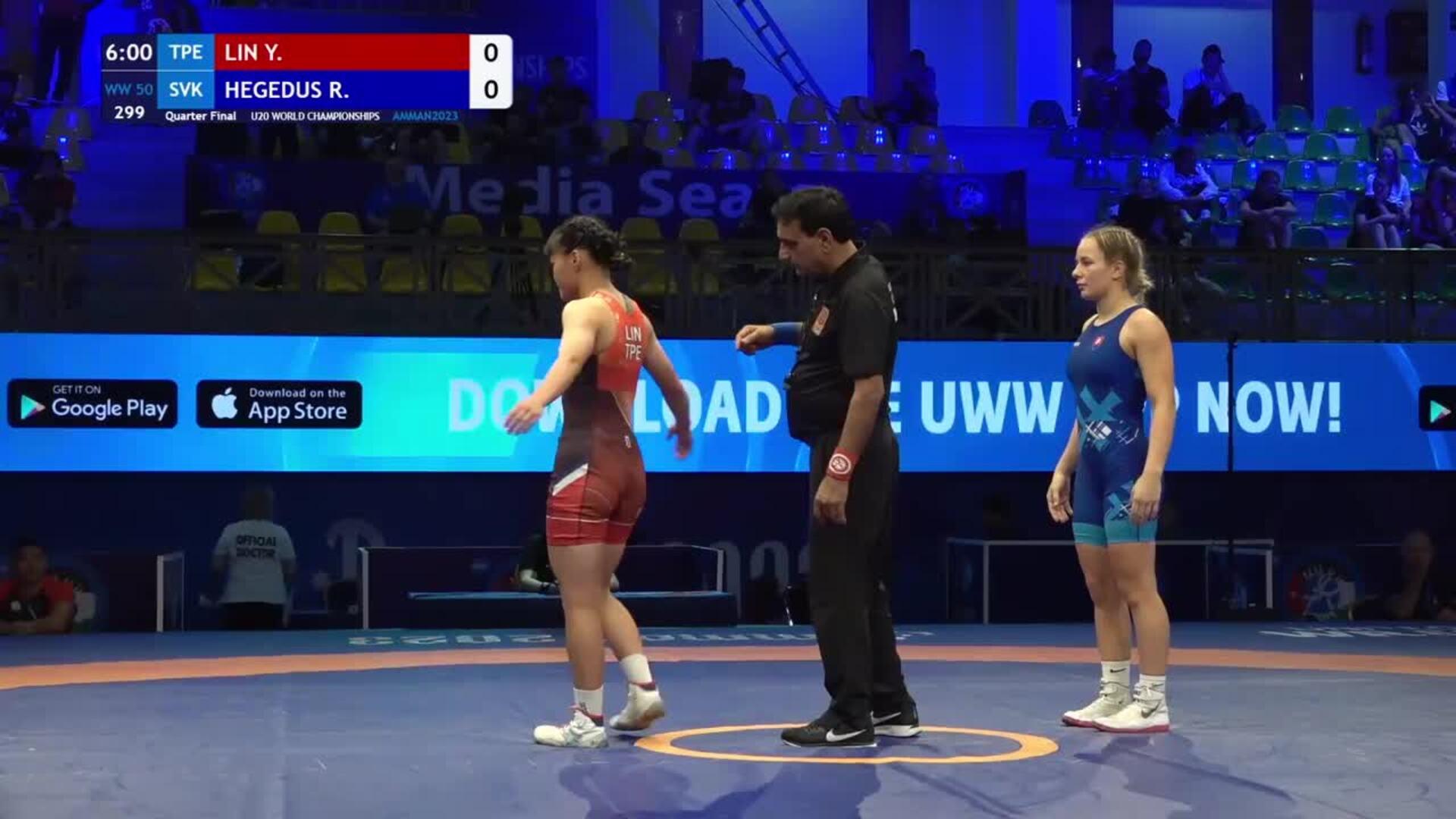 Quarter Final • WW 50Kg • Yi Hui LIN (TPE) vs. Reka HEGEDUS (SVK)