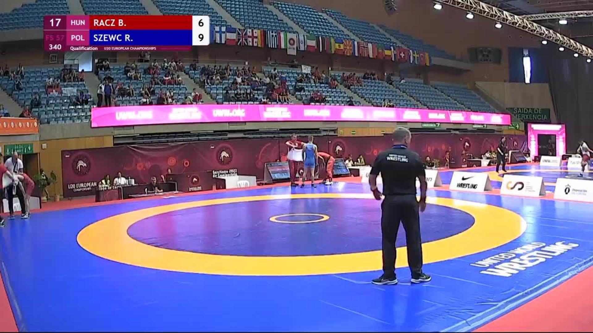 Qualification • FS 57Kg • Balazs RACZ (HUN) vs. Rafal Roman SZEWC (POL)