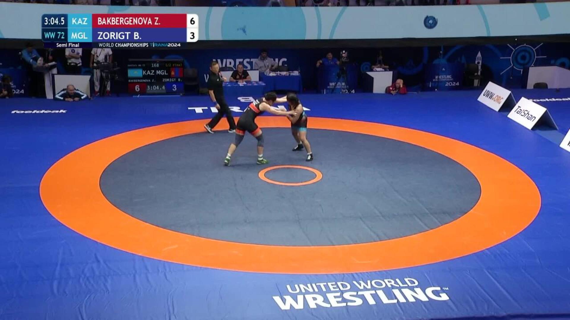 Zhamila BAKBERGENOVA (KAZ) vs. Bolortungalag ZORIGT (MGL) | WORLD ...