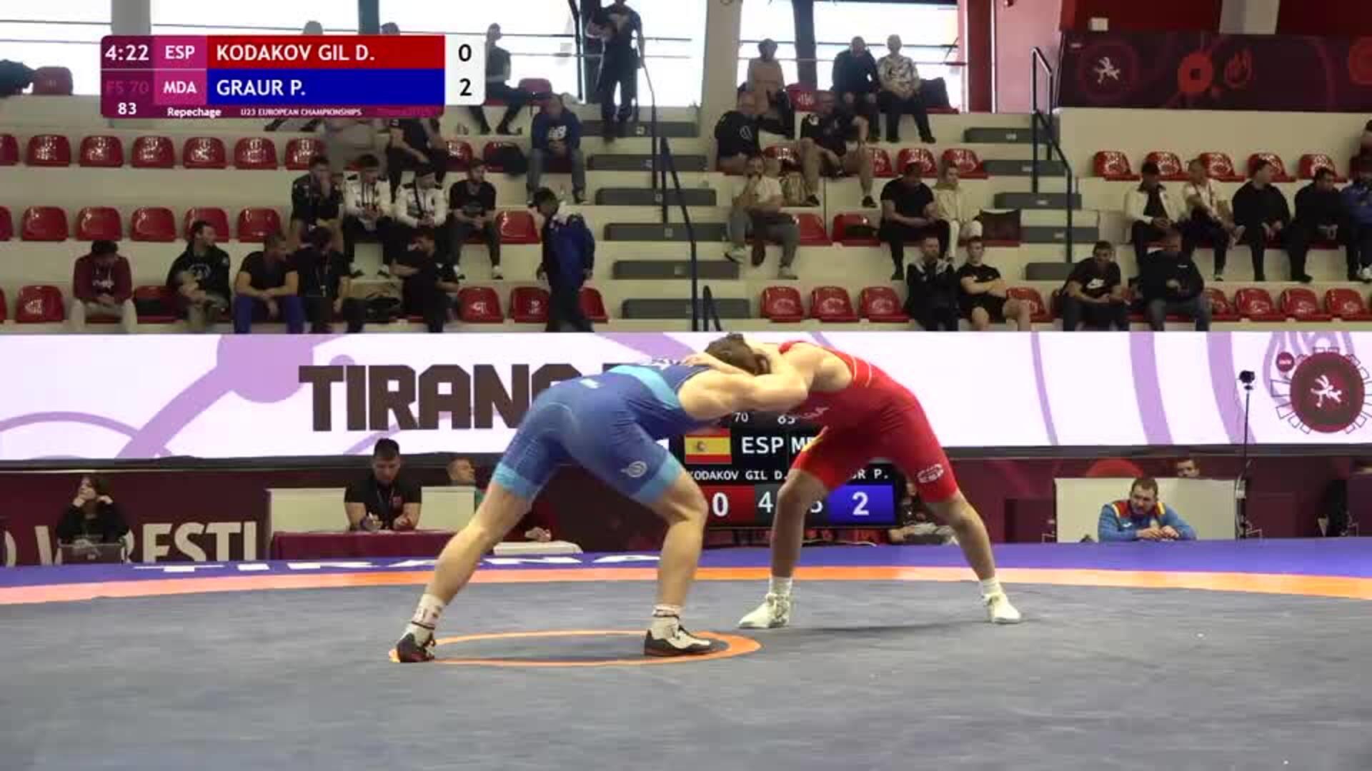 Denis KODAKOV GIL (ESP) vs. Pavel GRAUR (MDA) | U23 EUROPEAN ...