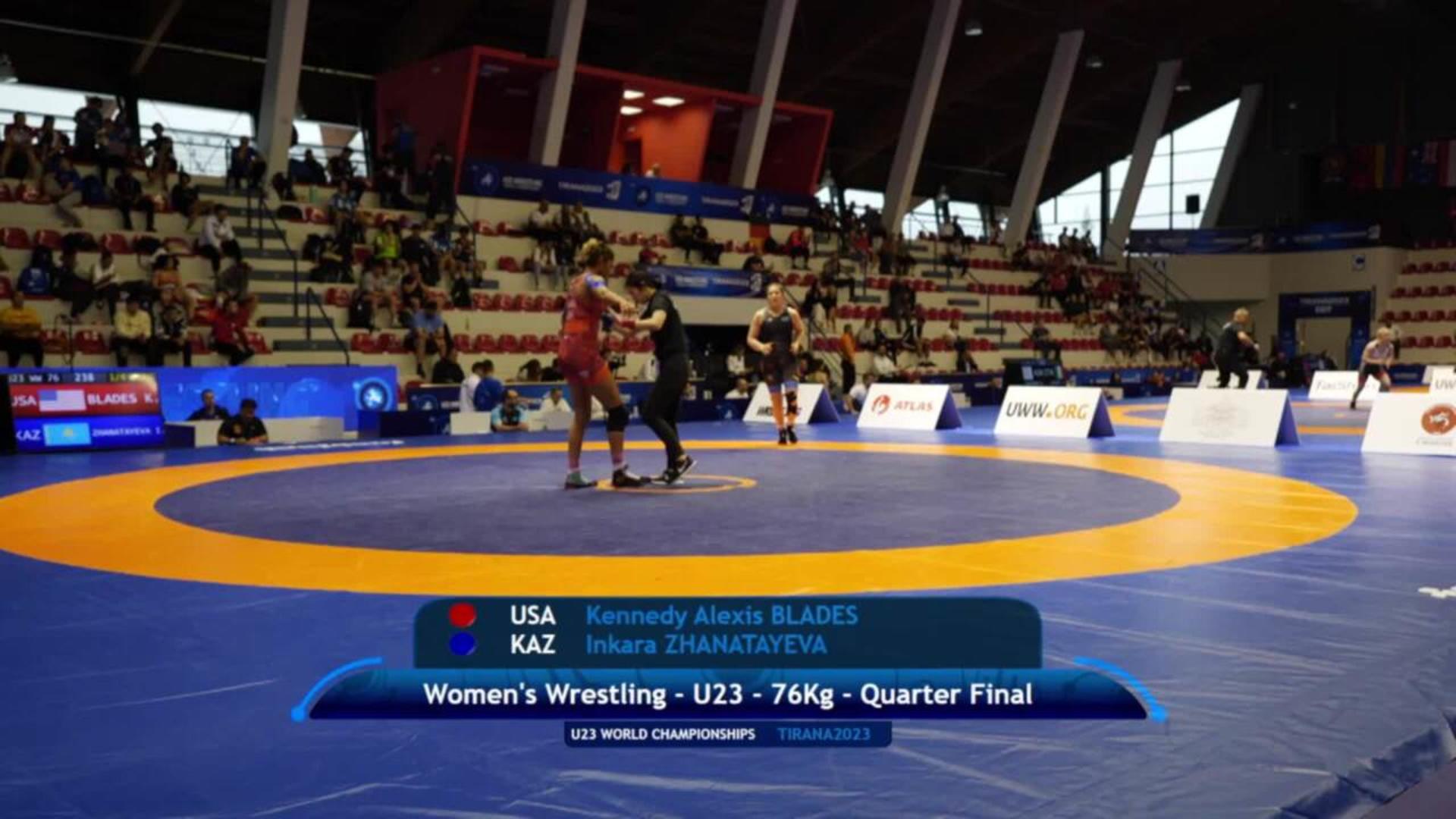 Kennedy Alexis BLADES (USA) vs. Inkara ZHANATAYEVA (KAZ) | U23 World ...