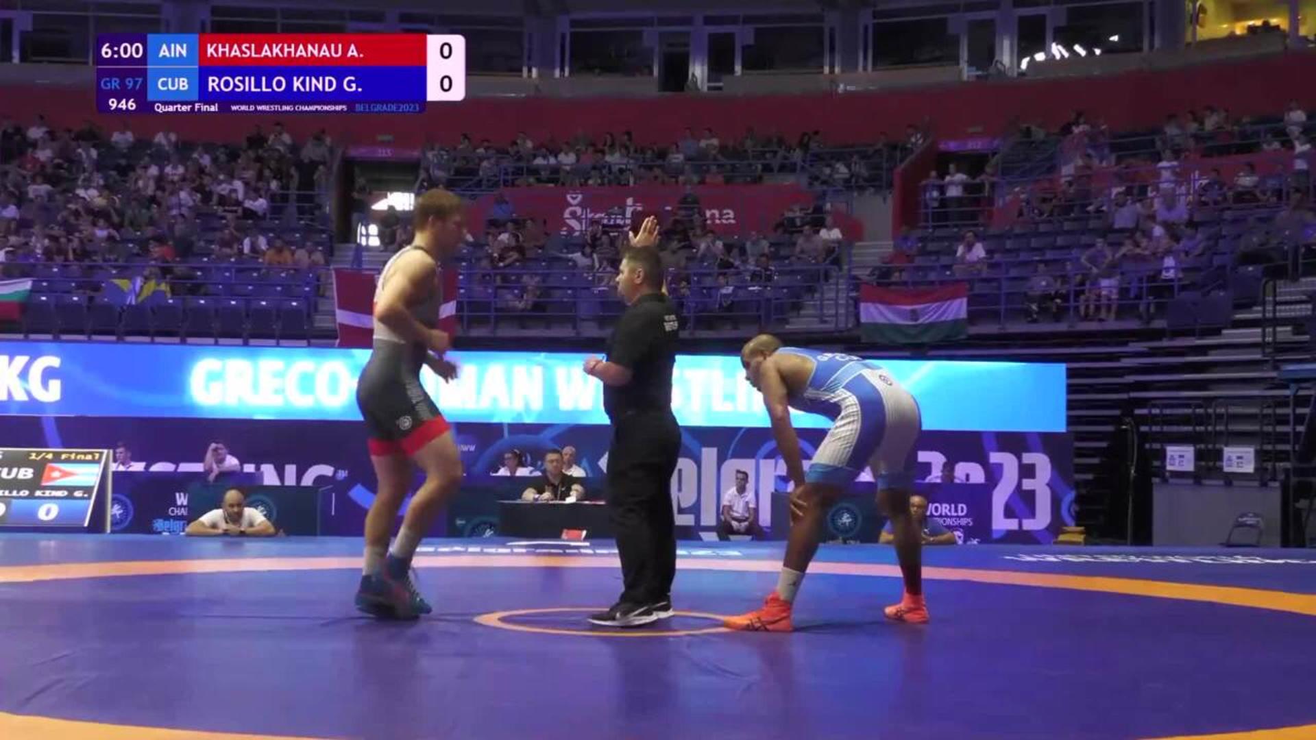 Abubakar KHASLAKHANAU (AIN) vs. Gabriel Alejandro ROSILLO KINDELAN (CUB ...