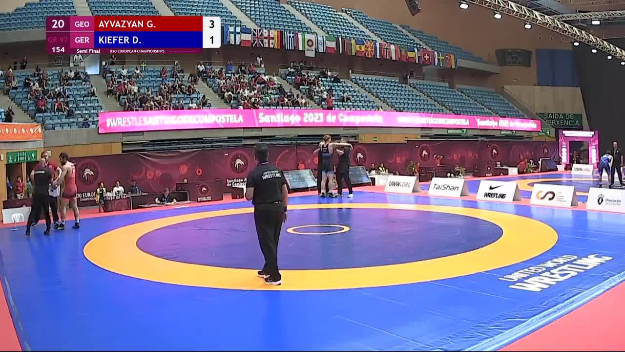 Semi Final • GR 97Kg • Gor AYVAZYAN (GEO) vs. Darius KIEFER (GER)
