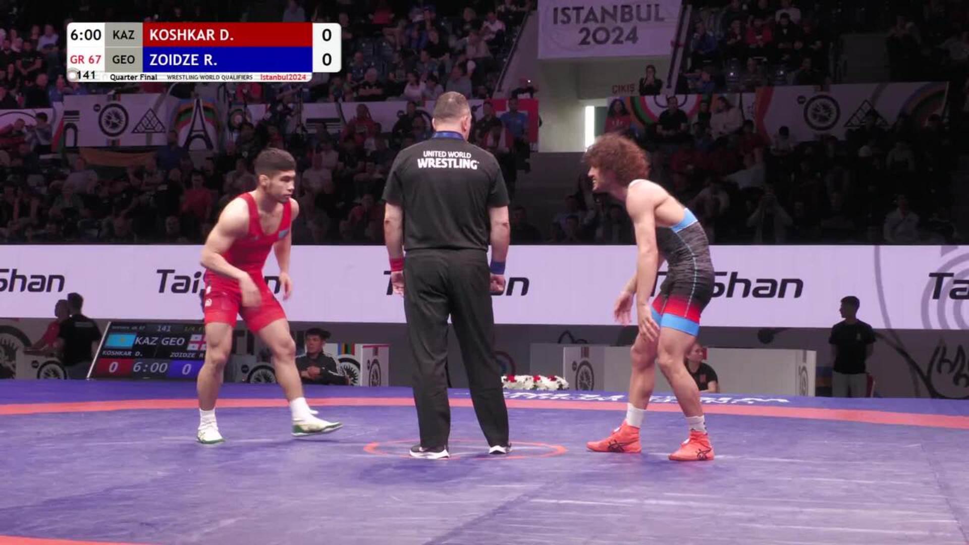 Din Mukhamed KOSHKAR (KAZ) vs. Ramaz ZOIDZE (GEO) | 2024 World OG ...