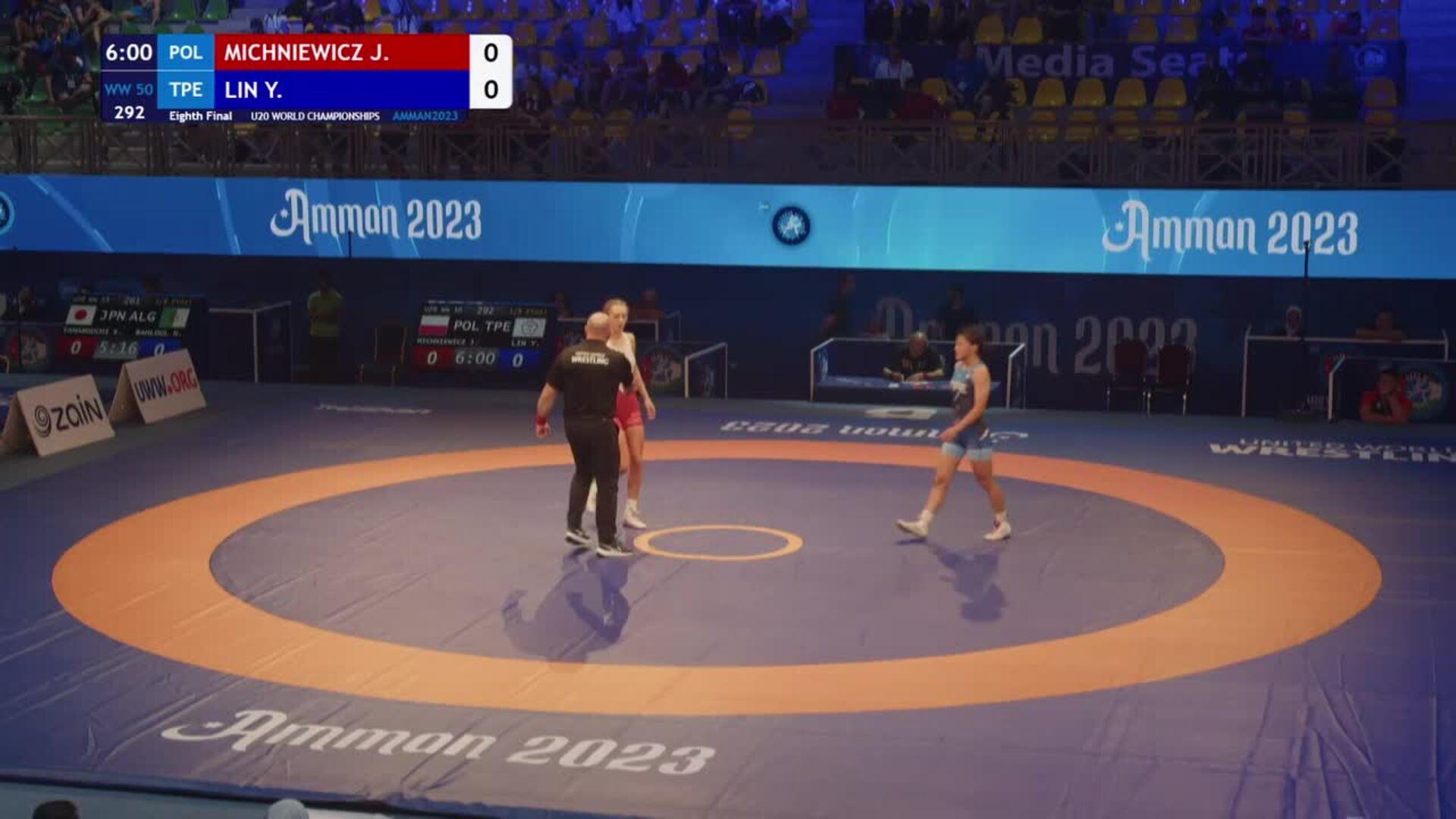 Eighth Final • WW 50Kg • Julia Jolanta MICHNIEWICZ (POL) vs. Yi Hui LIN ...