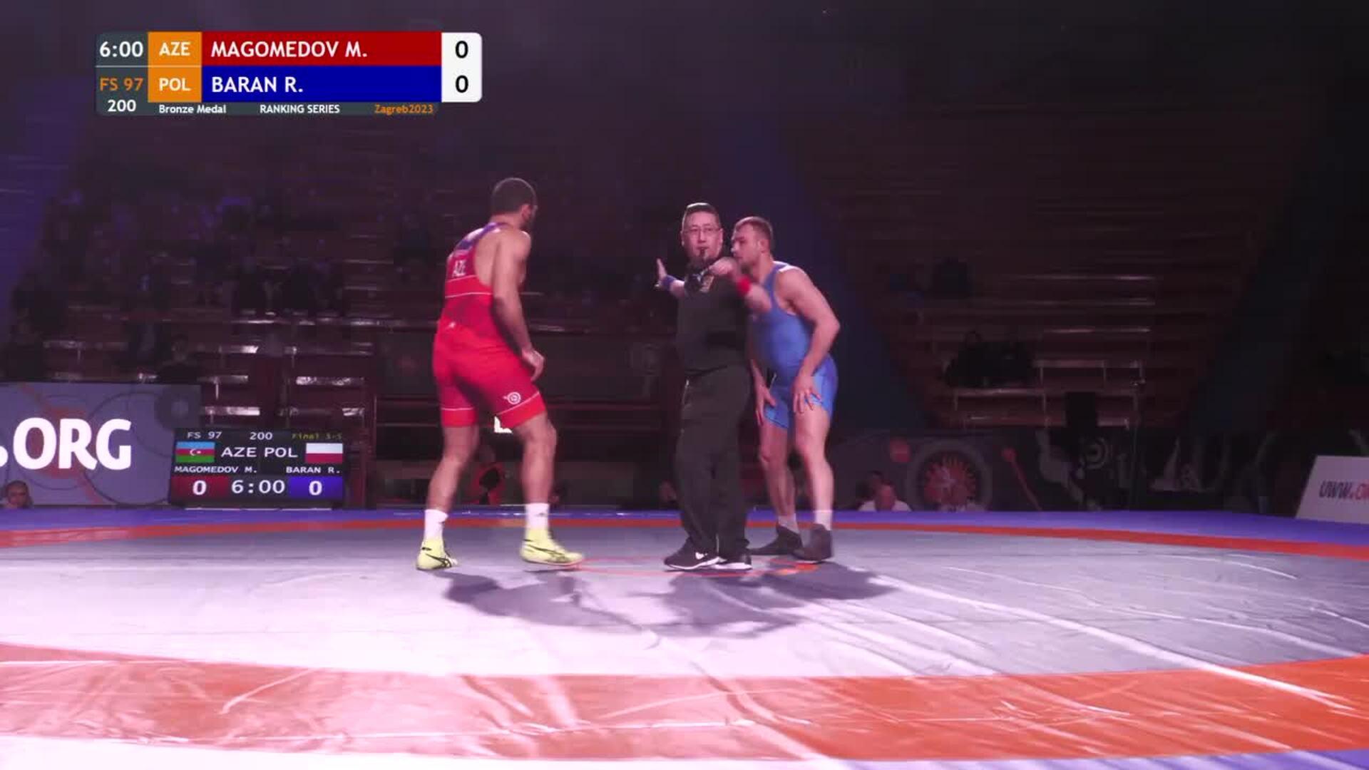 Bronze Medal • FS 97Kg • Magomedkhan MAGOMEDOV (AZE) vs. Radoslaw BARAN ...