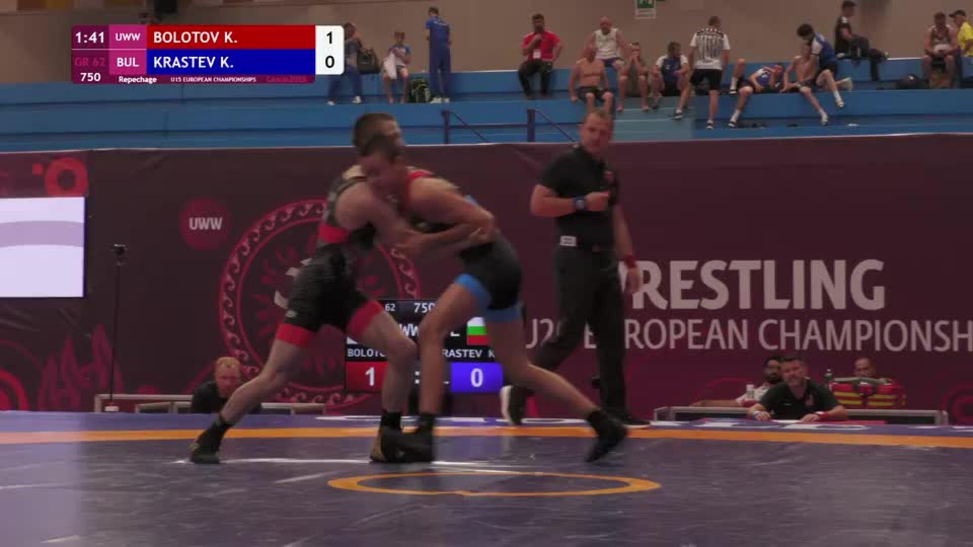 Kirill BOLOTOV (UWW) vs. Kristiyan Georgiev KRASTEV (BUL) | U15 ...