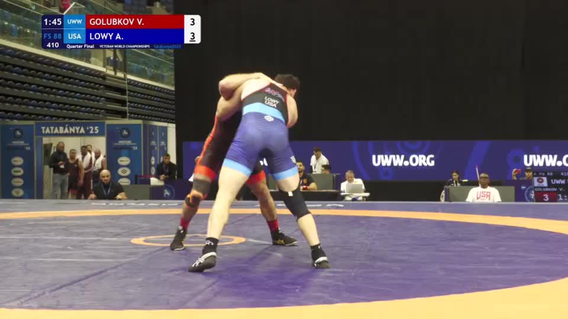 Valeriy GOLUBKOV (UWW) vs. Andrew Harris LOWY (USA) | VETERAN WORLD ...
