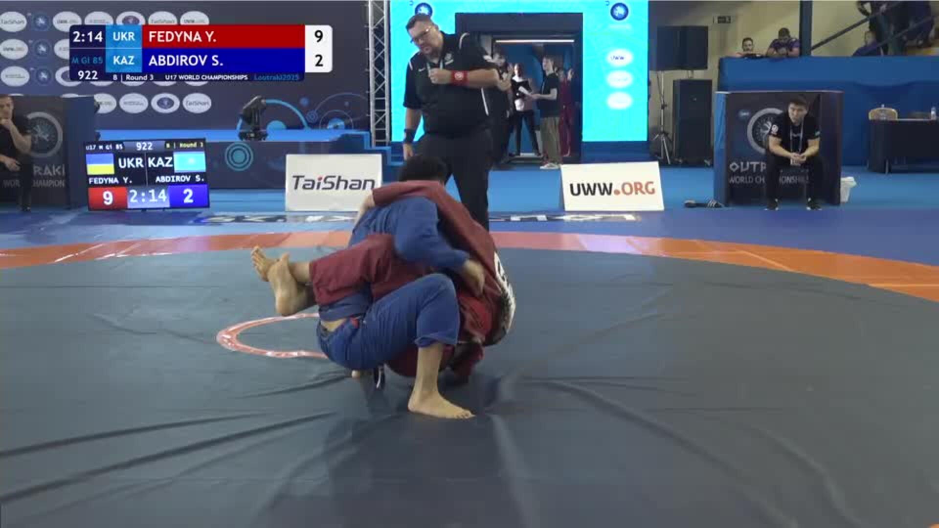 Yaroslav FEDYNA (UKR) vs. Shynggyskhan ABDIROV (KAZ) | U17 WORLD ...