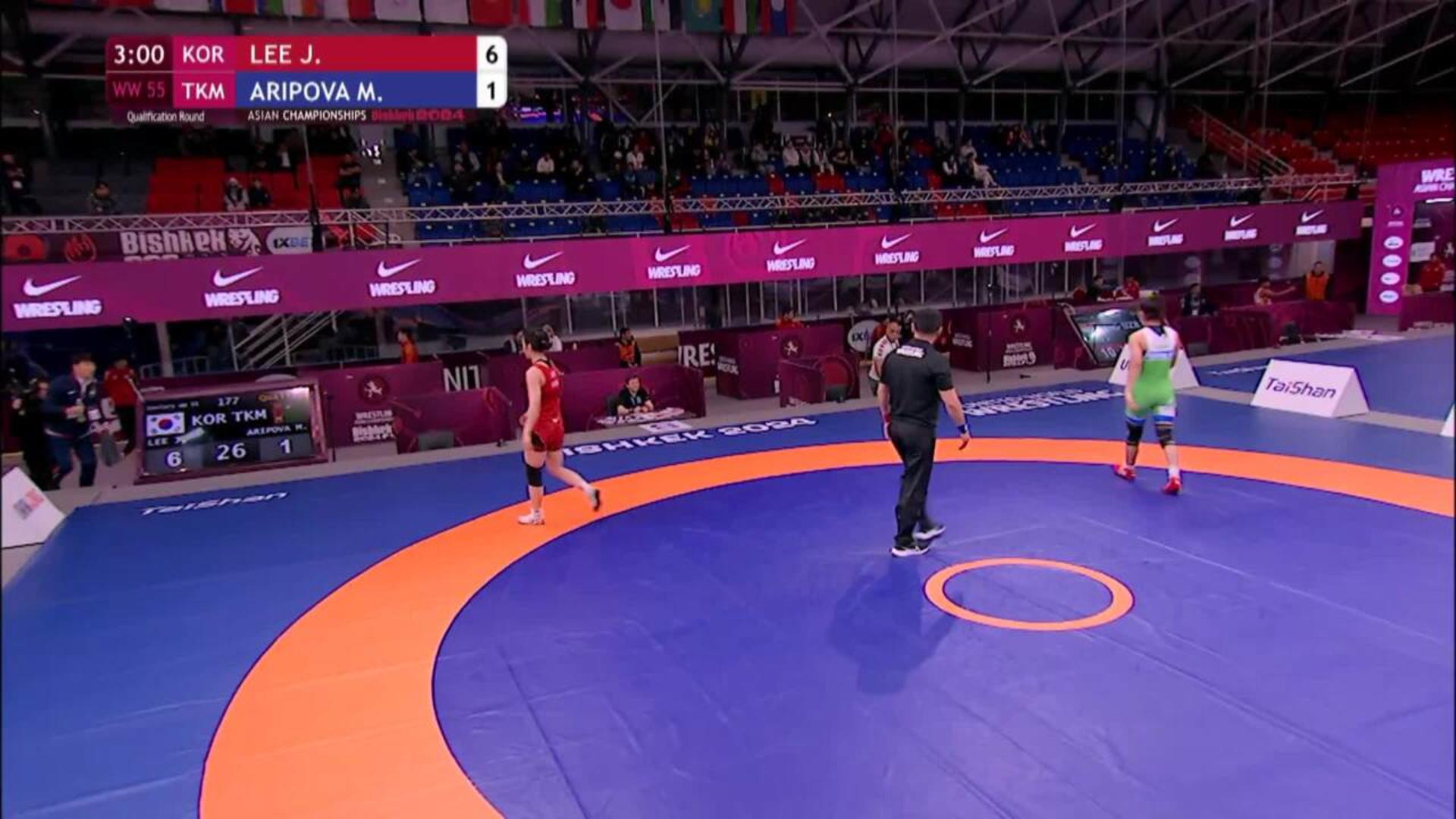 Jungeun LEE (KOR) vs. Madina ARIPOVA (TKM) | 2024 Seniors Asian ...