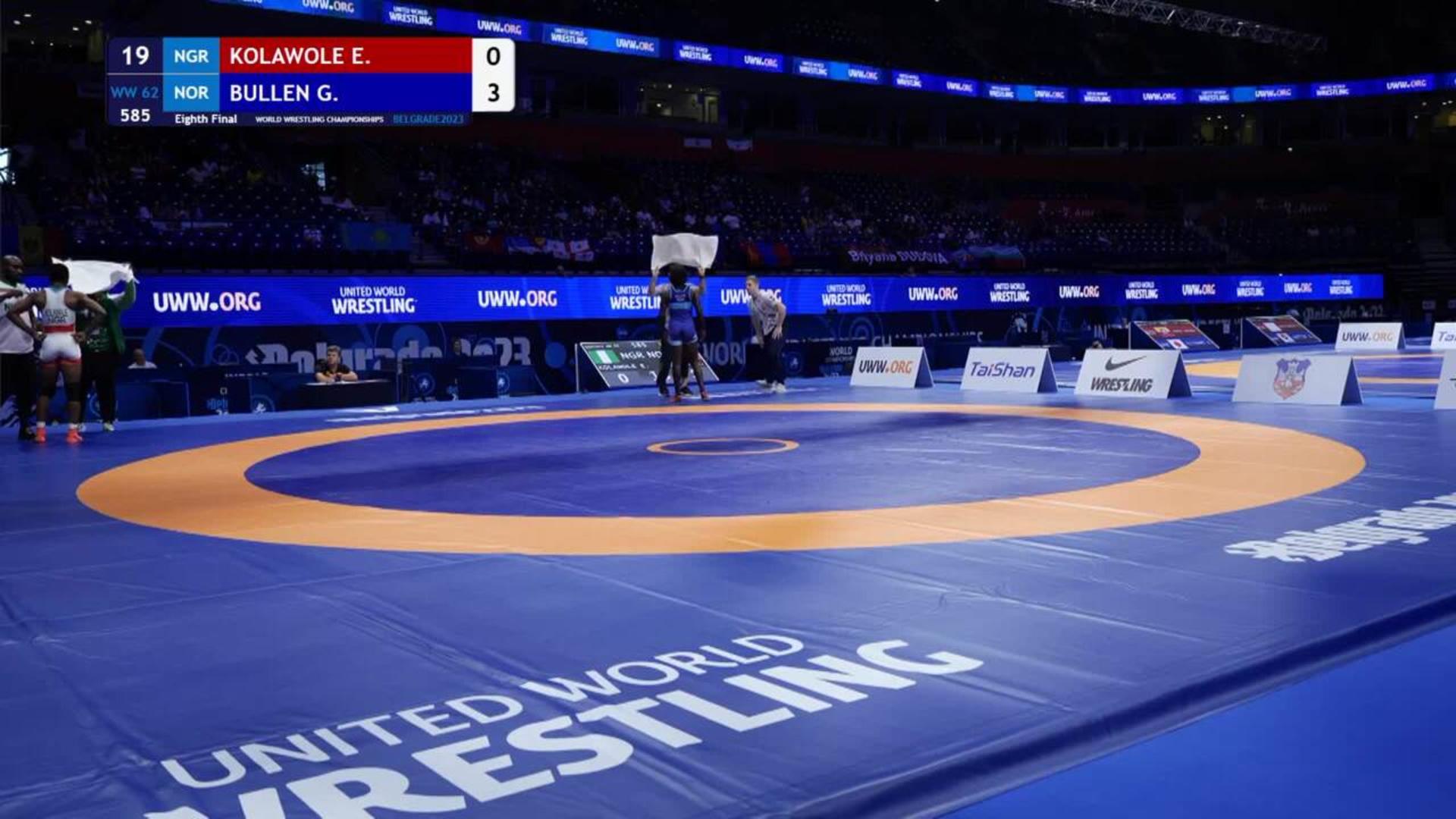 Esther Omolayo KOLAWOLE (NGR) vs. Grace Jacob BULLEN (NOR) | Seniors ...