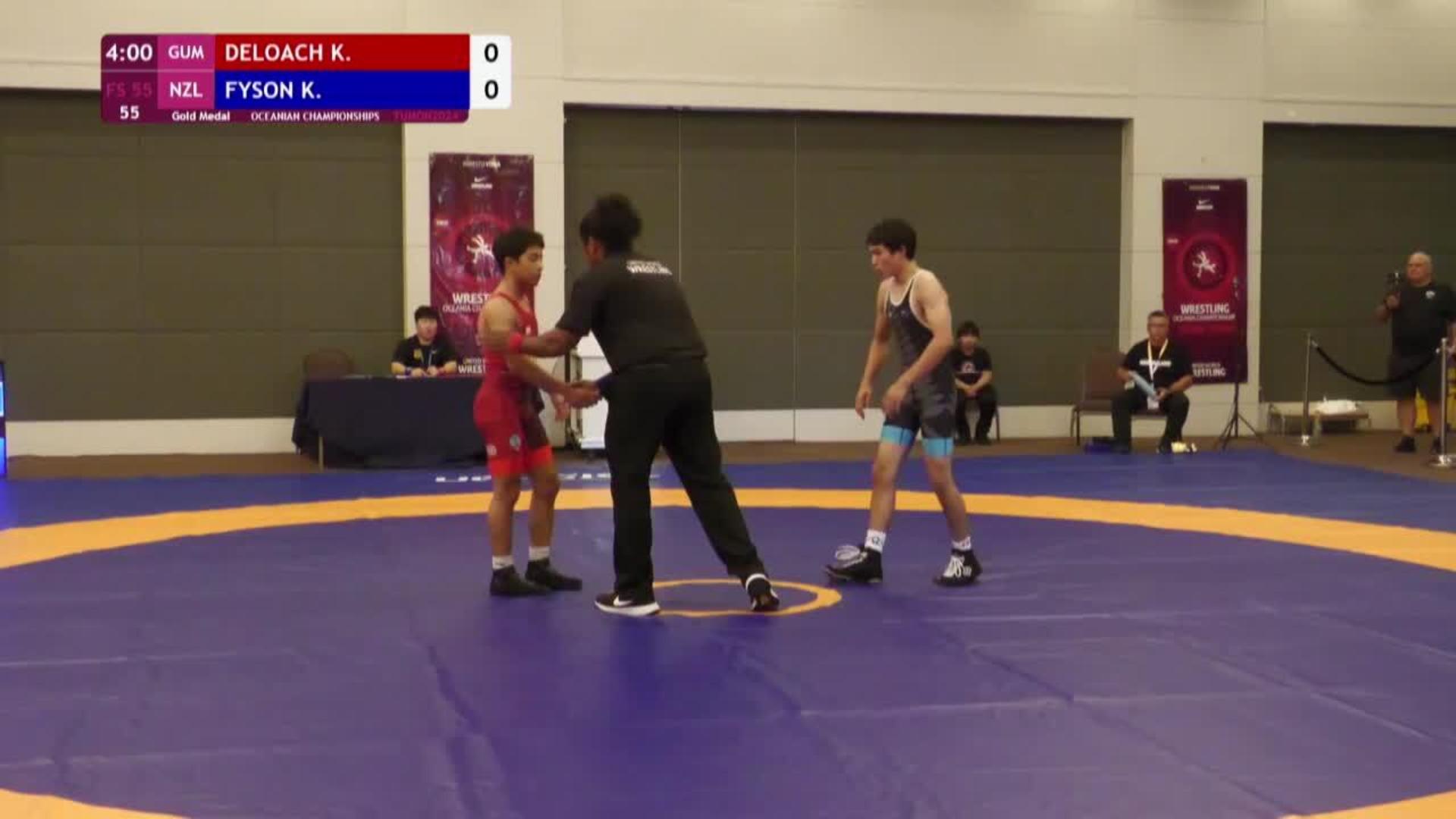 Koa Matthew DELOACH (GUM) vs. Kai Donald FYSON (NZL) | U17 Continental ...