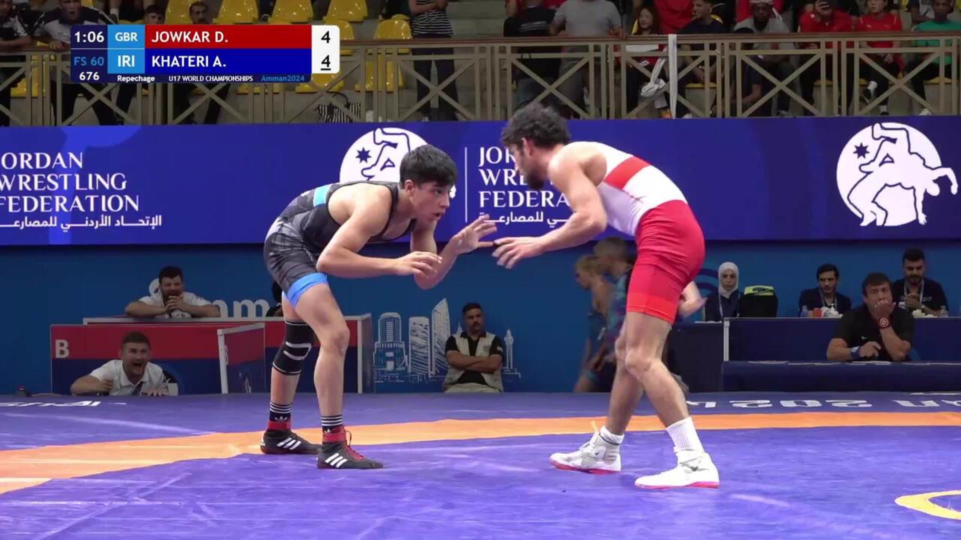 Danoush JOWKAR (GBR) vs. Ahora Farhad KHATERI (IRI) | U17 WORLD ...