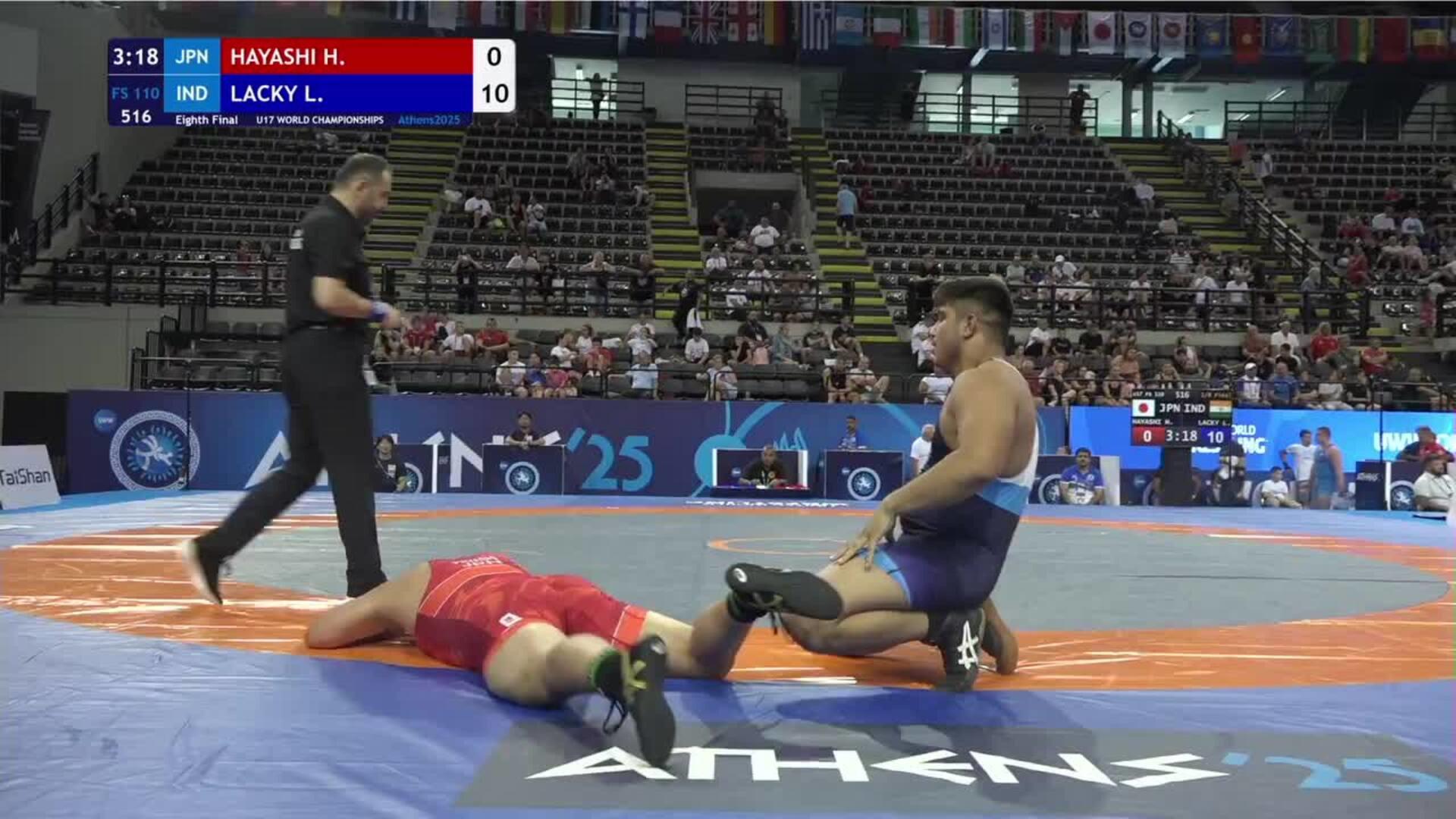Hanto HAYASHI (JPN) vs. Lacky LACKY (IND) | U17 WORLD CHAMPIONSHIPS ...