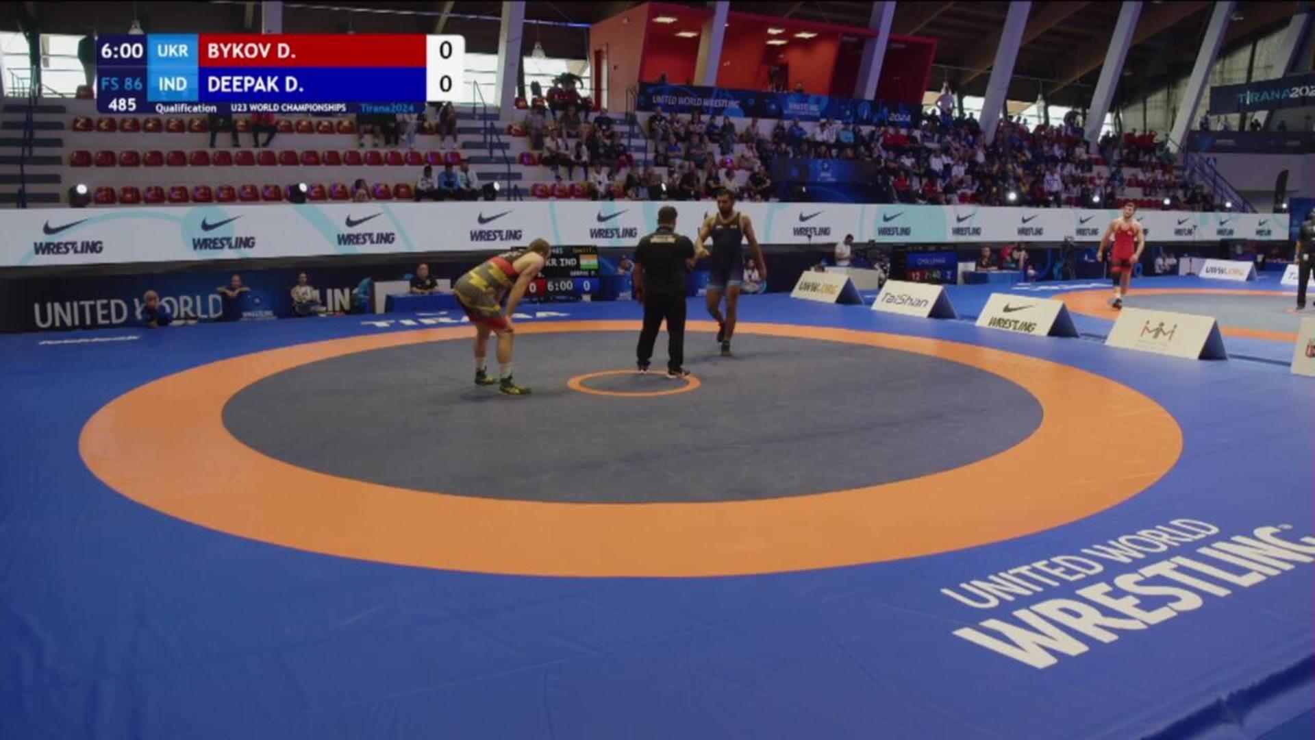 Denys BYKOV (UKR) vs. Deepak DEEPAK (IND) | 2024 U23 World ...