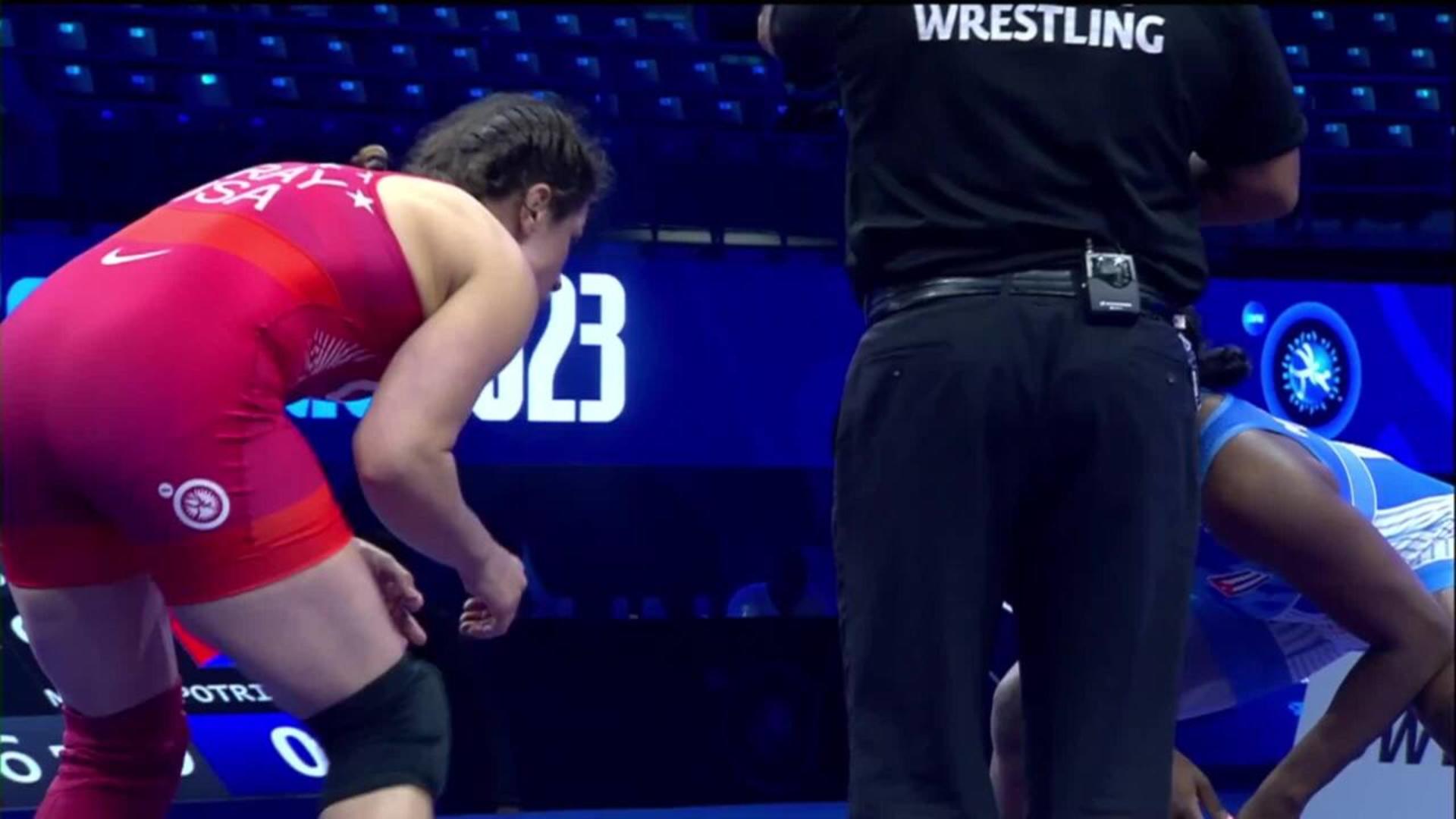 Adeline GRAY (USA) vs. Milaimys de la Caridad MARIN POTRILLE (CUB ...