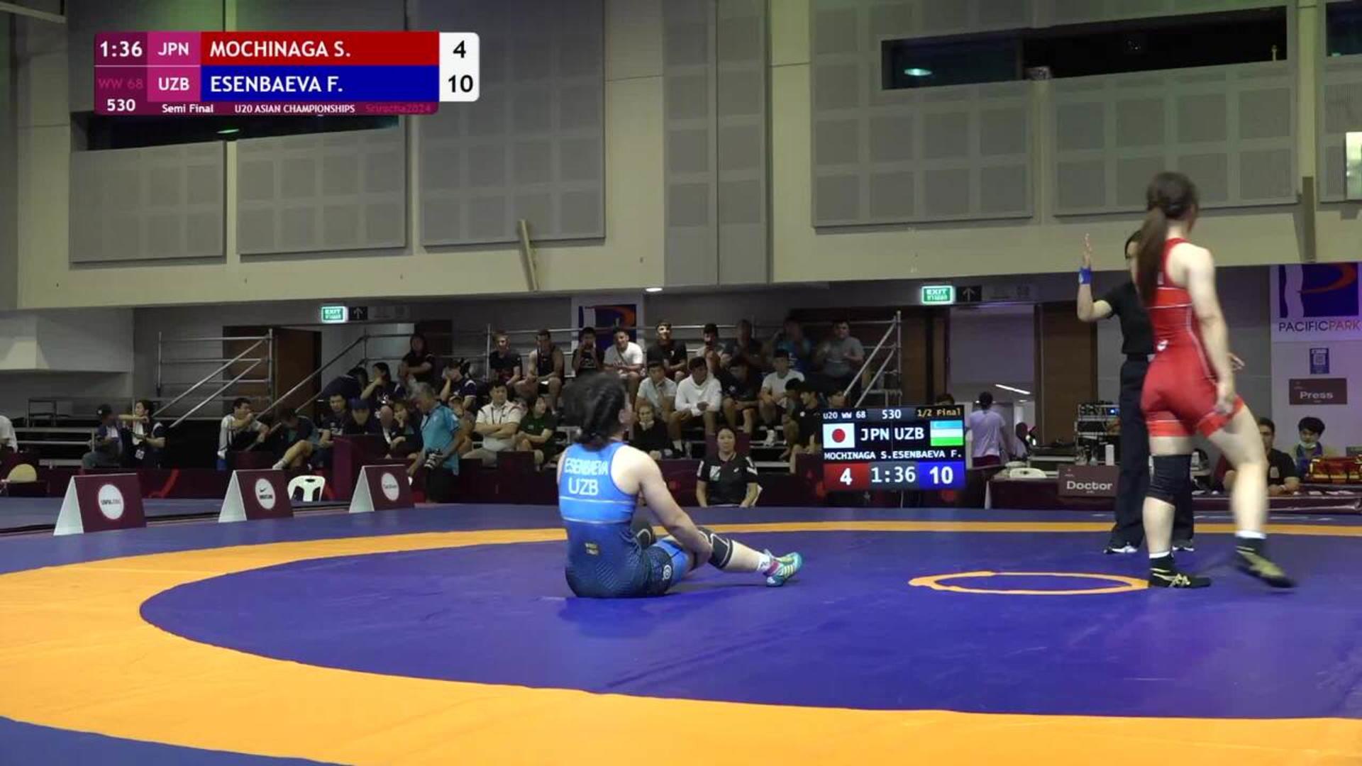 Seia MOCHINAGA (JPN) vs. Firuza ESENBAEVA (UZB) | U20 ASIAN ...