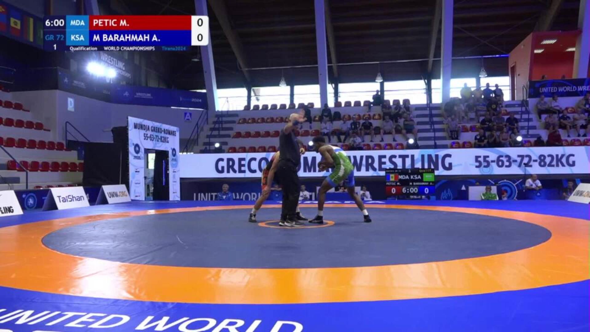 Mihai PETIC (MDA) vs. Ahmed Fawzi M BARAHMAH (KSA) | 2024 Seniors World ...