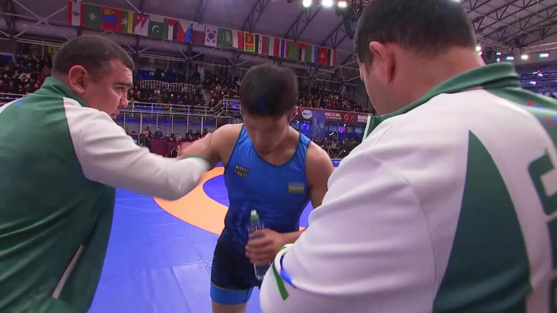 Shingo HARADA (JPN) vs. Abdullo ALIEV (UZB) | 2024 Seniors Asian ...