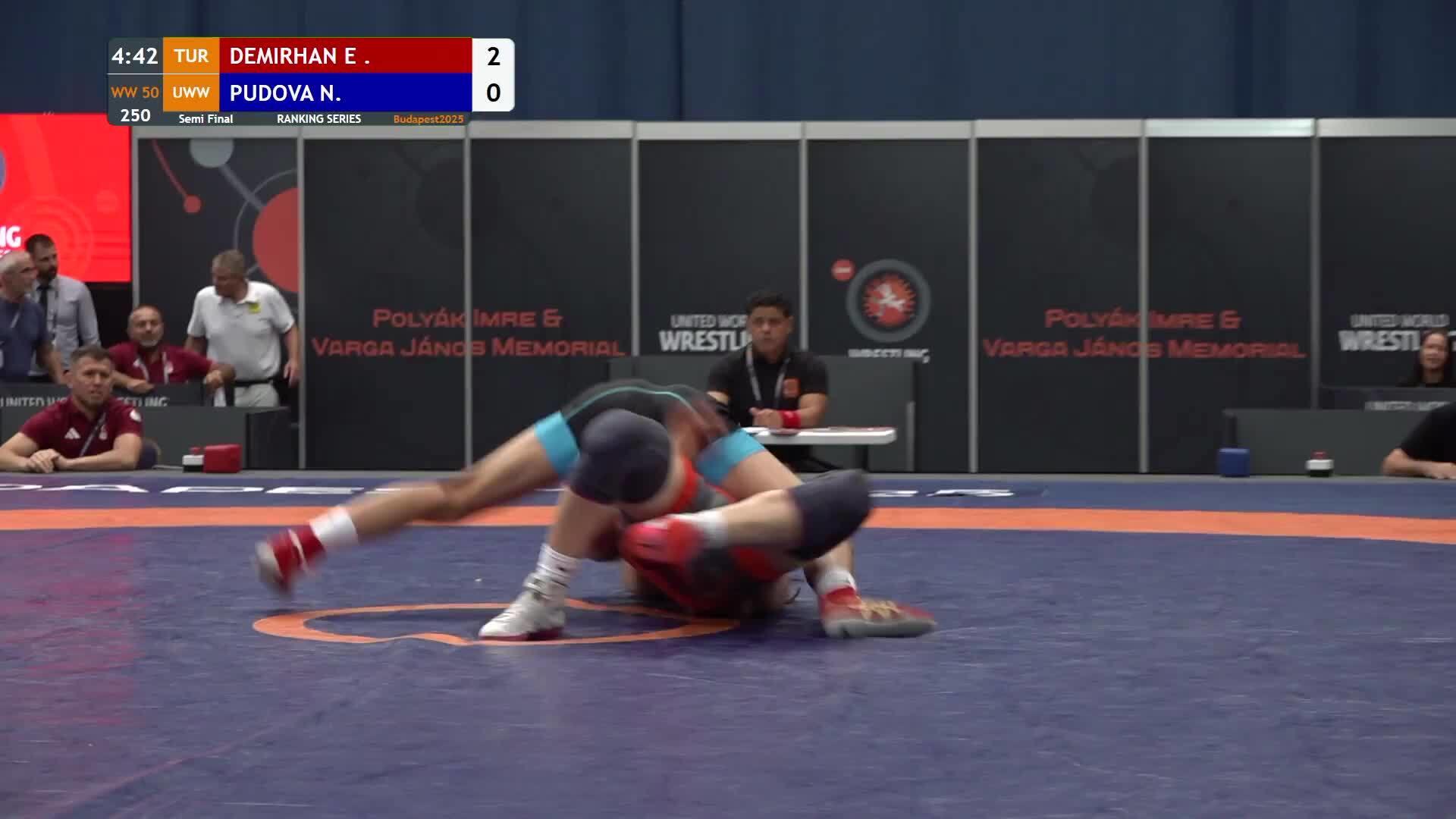 Evin DEMIRHAN (TUR) vs. Natalia PUDOVA (UWW) | RANKING SERIES 2025 | Semi Final | WW 50Kg