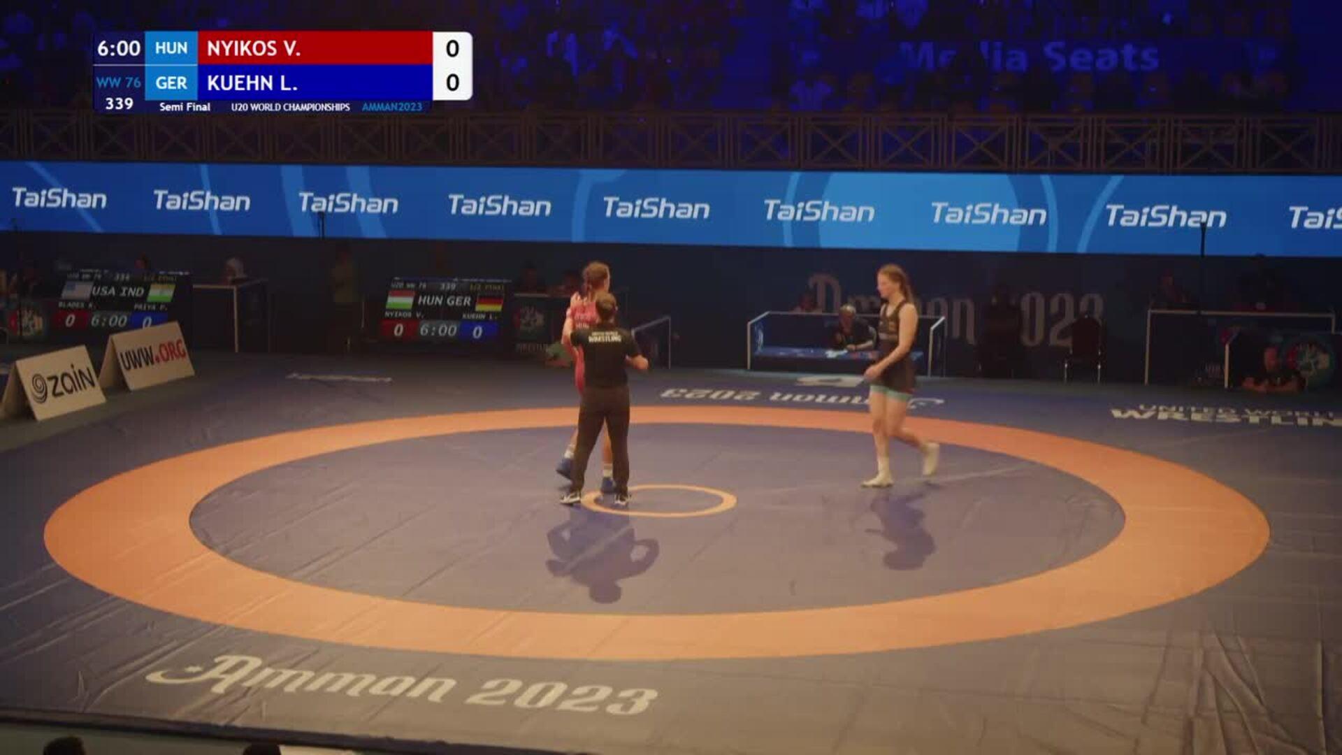 Semi Final • WW 76Kg • Veronika NYIKOS (HUN) vs. Laura Celine KUEHN (GER)