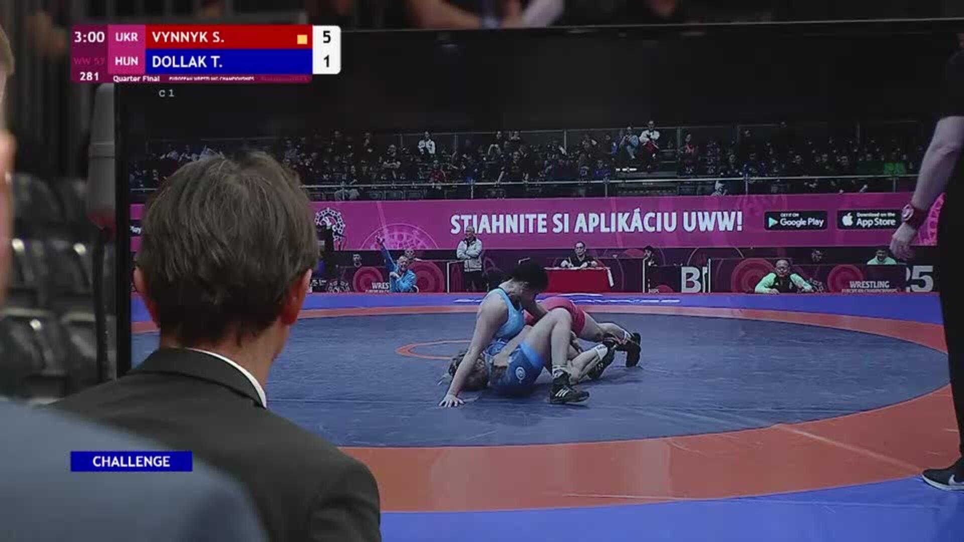 Solomiia VYNNYK (UKR) vs. Tamara DOLLAK (HUN) | EUROPEAN WRESTLING ...