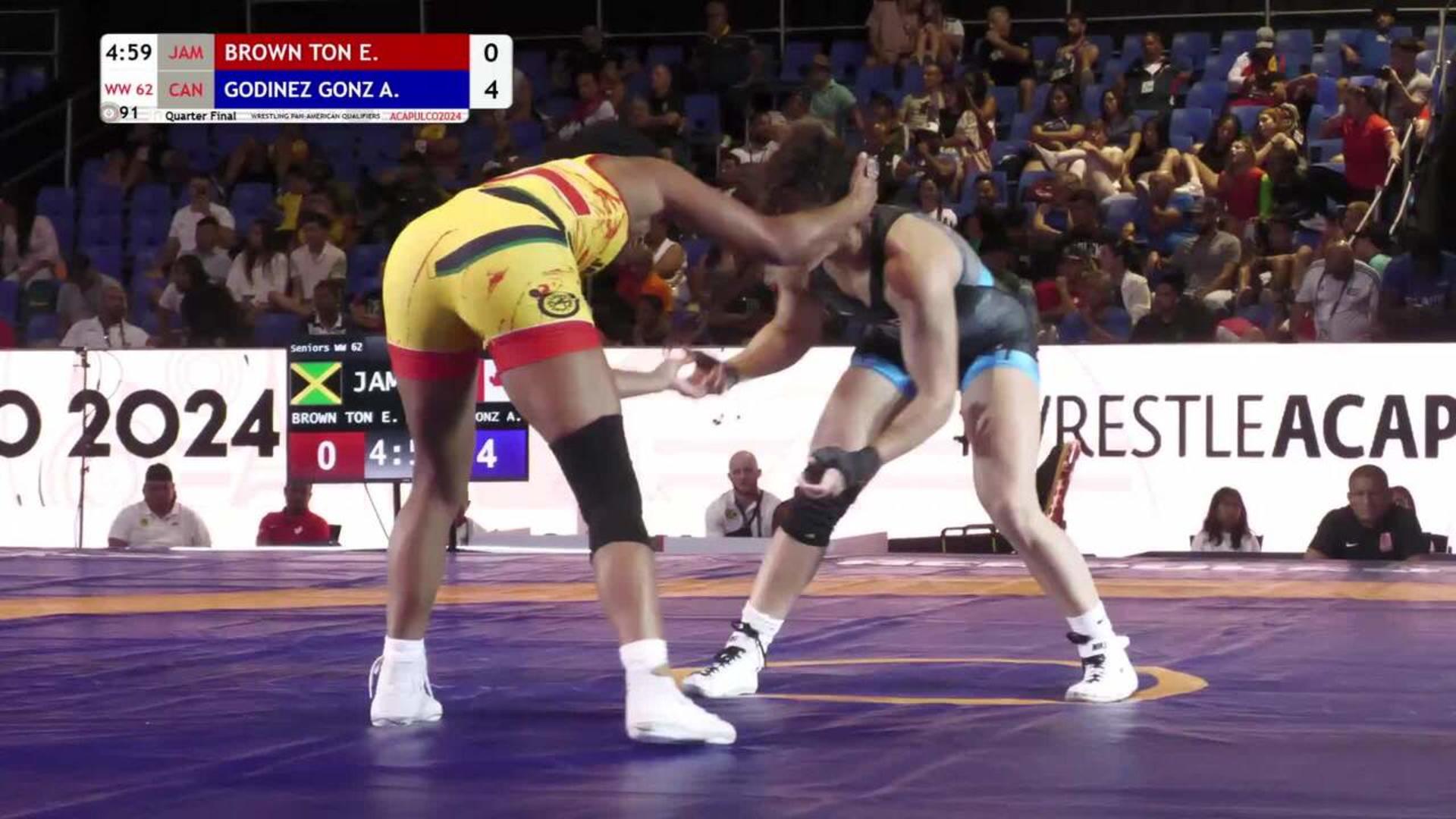 Eldarah Sierra BROWN TON (JAM) vs. Ana Paula GODINEZ GONZALEZ (CAN ...