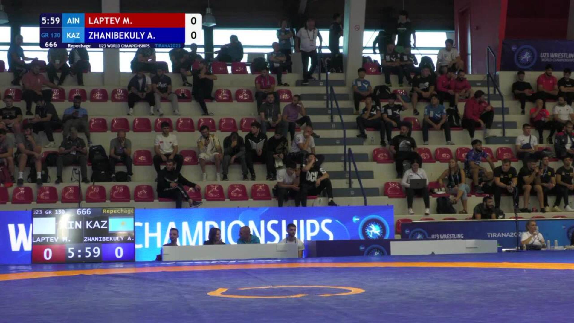 Mikhail LAPTEV (AIN) vs. Assylbek ZHANIBEKULY (KAZ) | U23 World Championships 2023 | Repechage ...