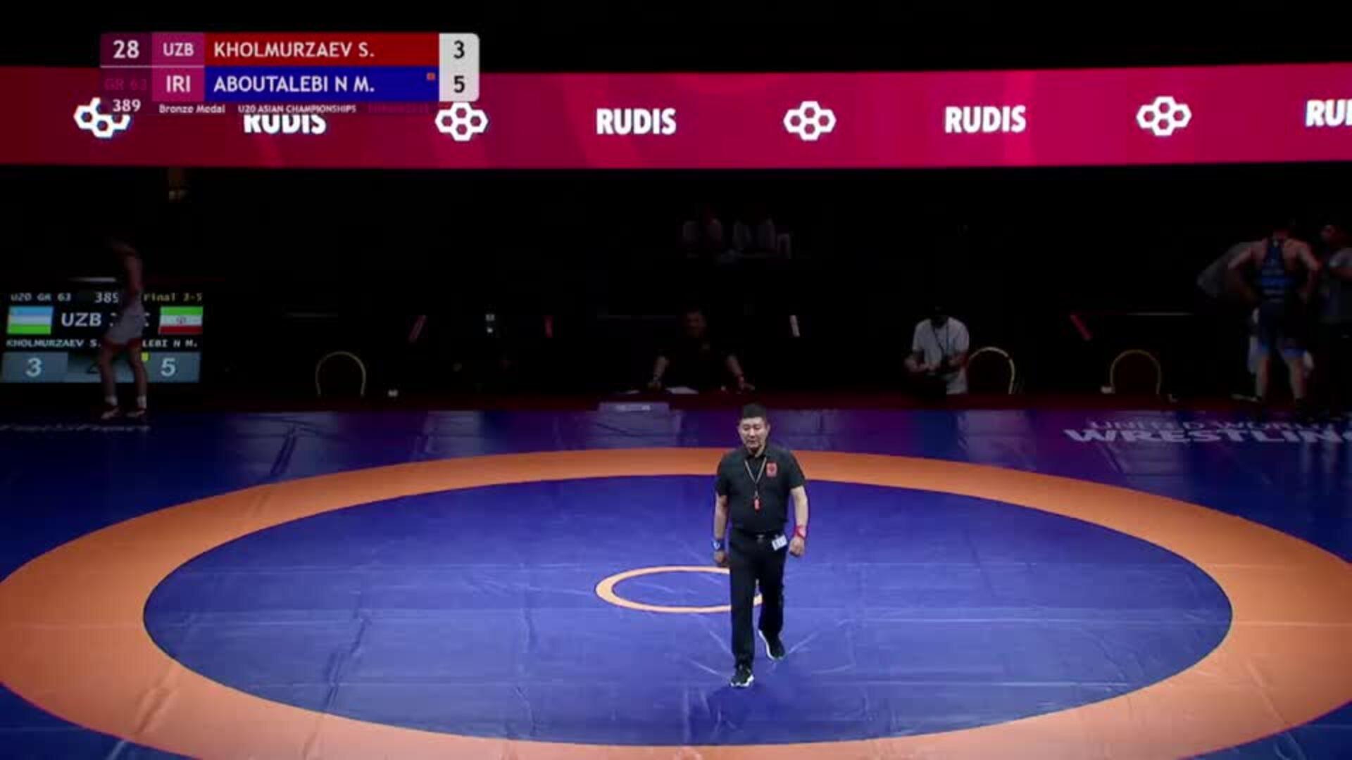 Sardor KHOLMURZAEV (UZB) vs. Mohammad Javad Mohammad ABOUTALEBI NAVID (IRI) | U20 ASIAN ...