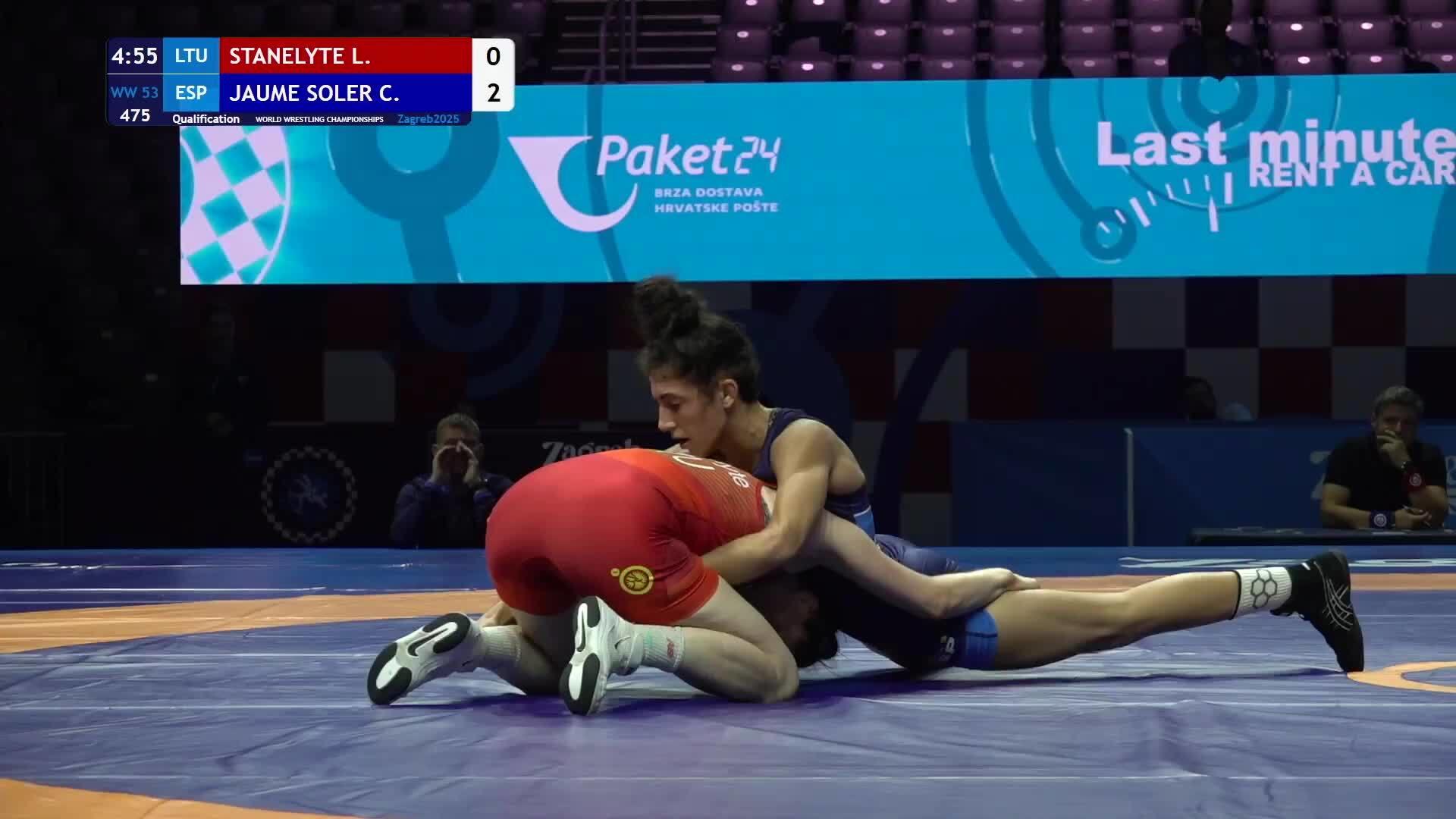 Laura STANELYTE (LTU) vs. Carla JAUME SOLER (ESP) | WORLD WRESTLING ...