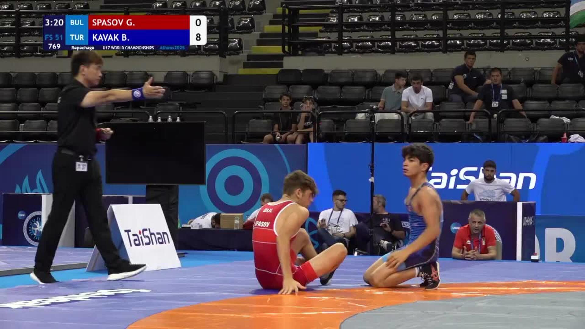 Georgi Spasov SPASOV (BUL) vs. Bugra KAVAK (TUR) | U17 WORLD ...