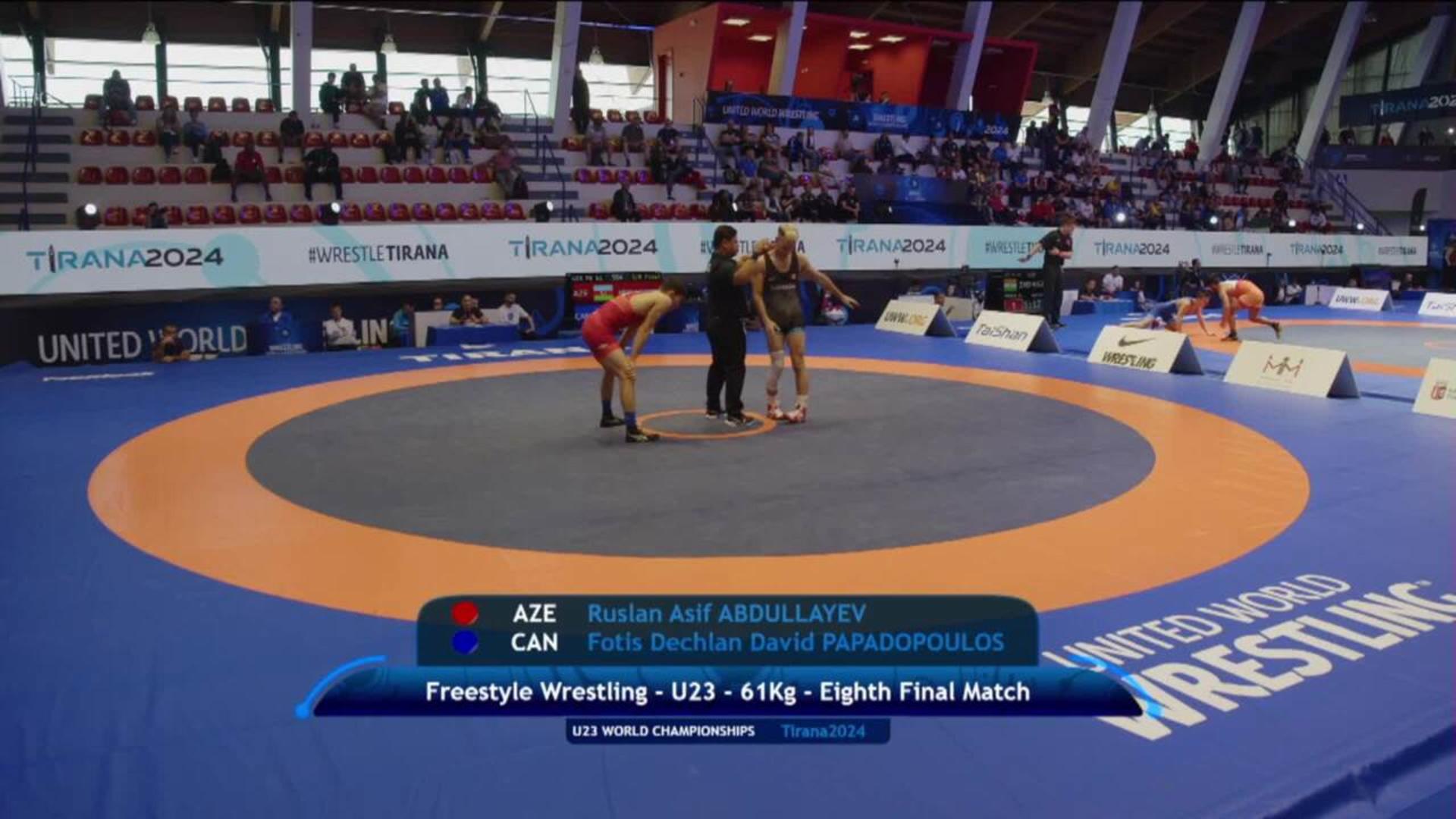 Ruslan Asif ABDULLAYEV (AZE) vs. Fotis Dechlan David PAPADOPOULOS (CAN ...