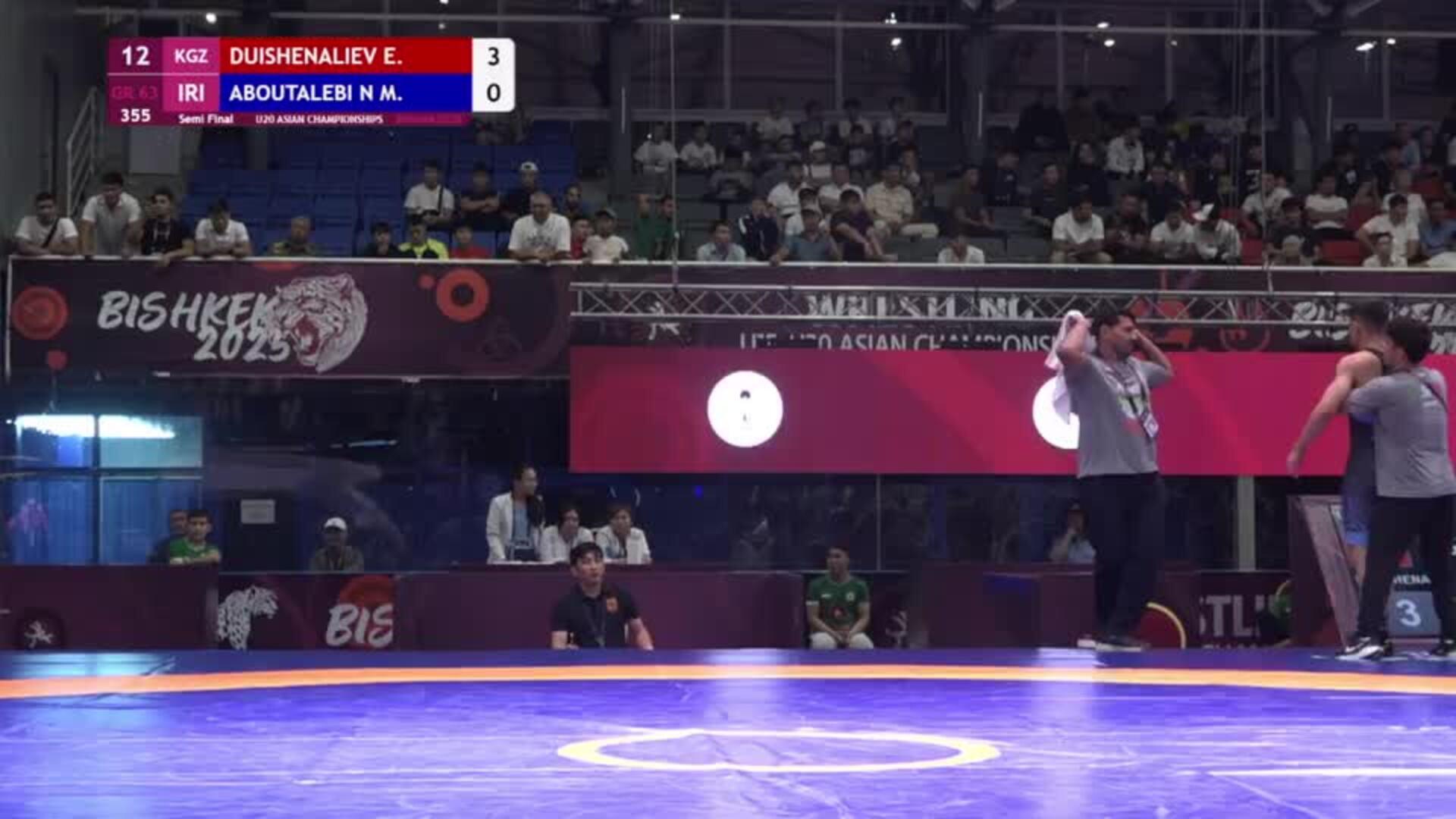 Emirlan DUISHENALIEV (KGZ) vs. Mohammad Javad Mohammad ABOUTALEBI NAVID (IRI) | U20 ASIAN ...