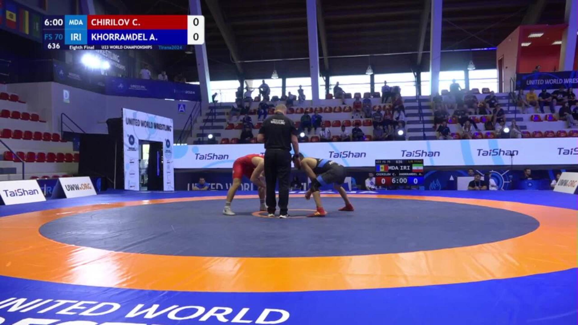 Constantin CHIRILOV (MDA) vs. Ali Mahmoud KHORRAMDEL (IRI) | 2024 U23 ...