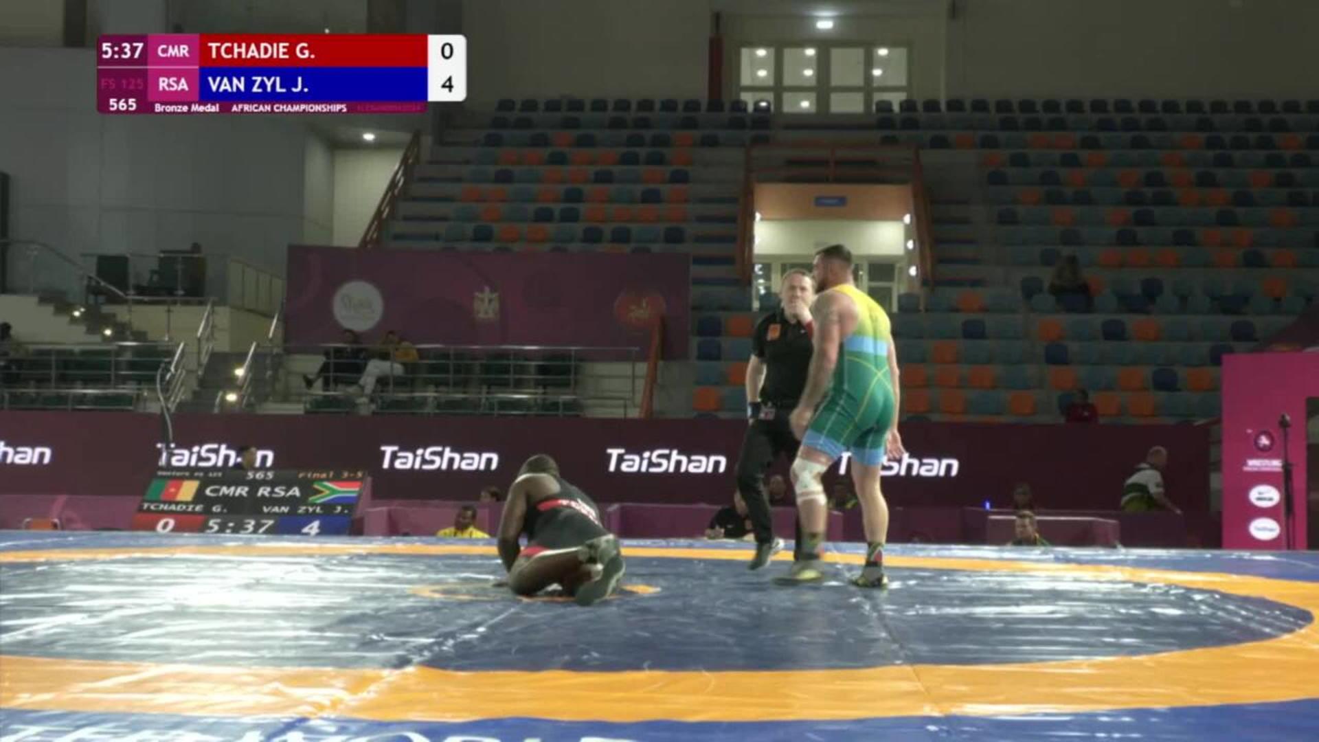 Georges TCHADIE (CMR) vs. Justin VAN ZYL (RSA) | AFRICAN CHAMPIONSHIPS ...