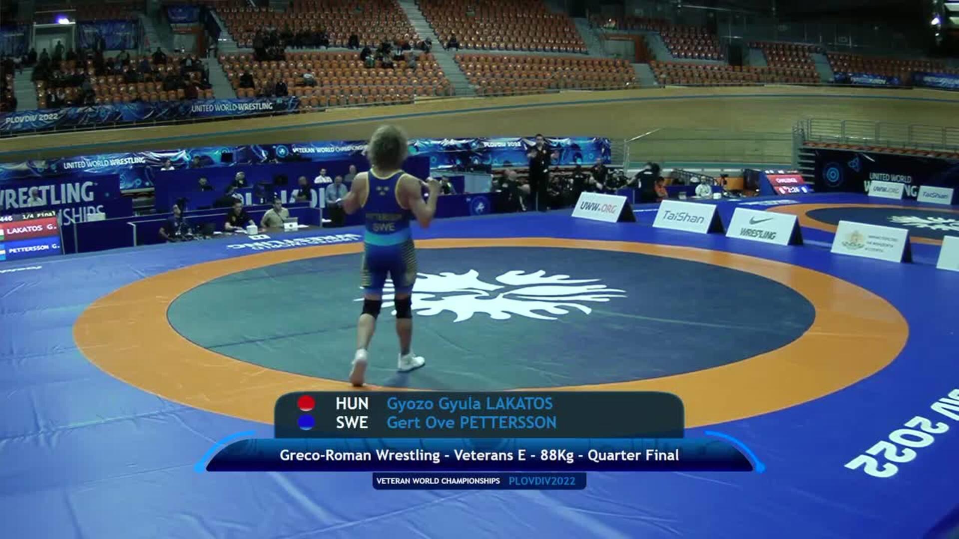 Quarter Final • GR 88Kg • Gyozo Gyula LAKATOS (HUN) vs. Gert Ove PETTERSSON (SWE)