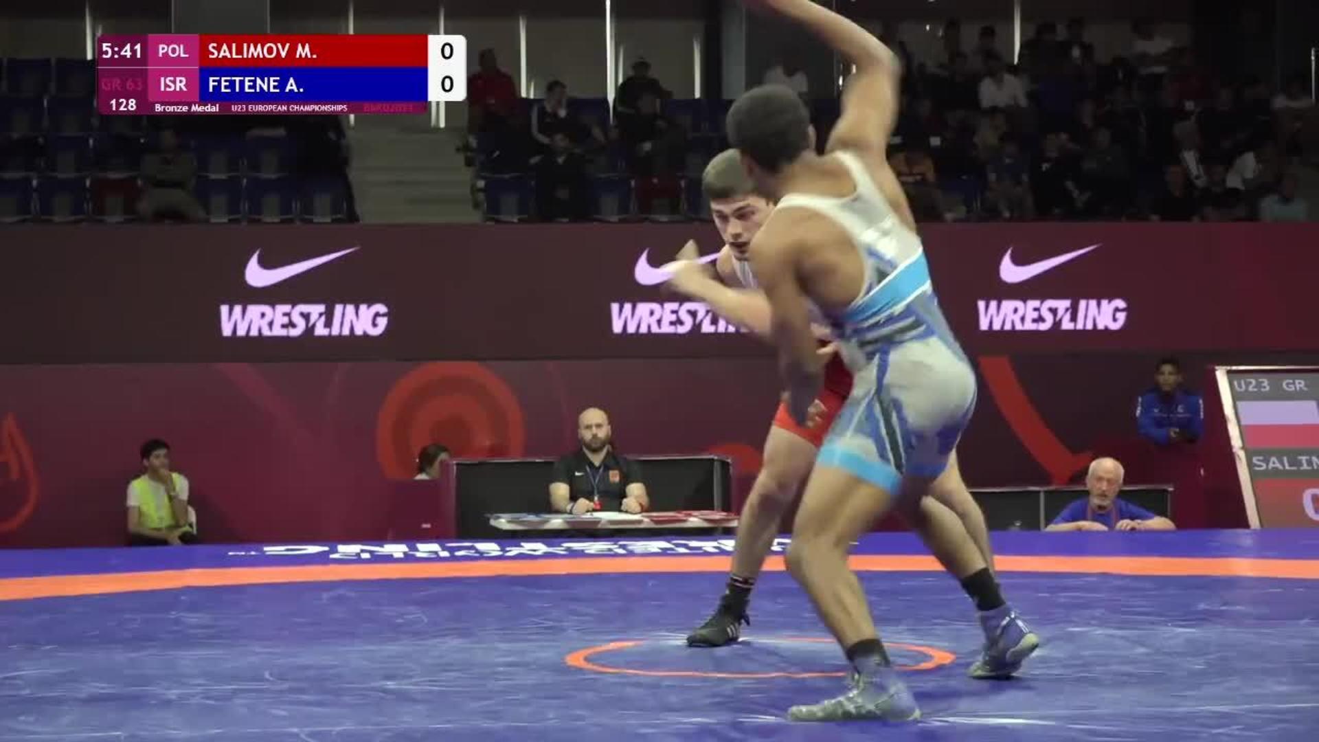 Mairbek SALIMOV (POL) vs. Abere FETENE (ISR) | U23 EUROPEAN ...