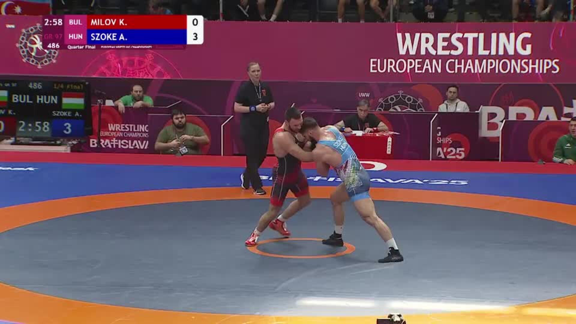 Kiril Milenov MILOV (BUL) vs. Alex Gergo SZOKE (HUN) | EUROPEAN ...
