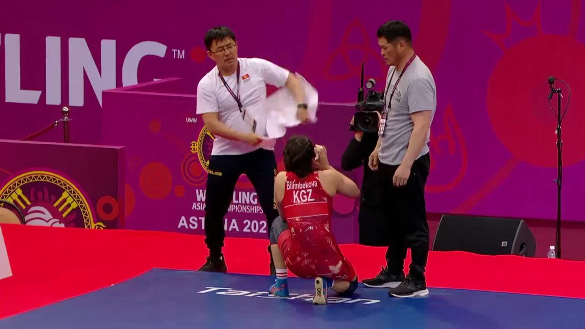 1/2 Final • WW 59 kg • Kalmira BILIMBEK KYZY(KGZ) vs. Zhuomalaga ...