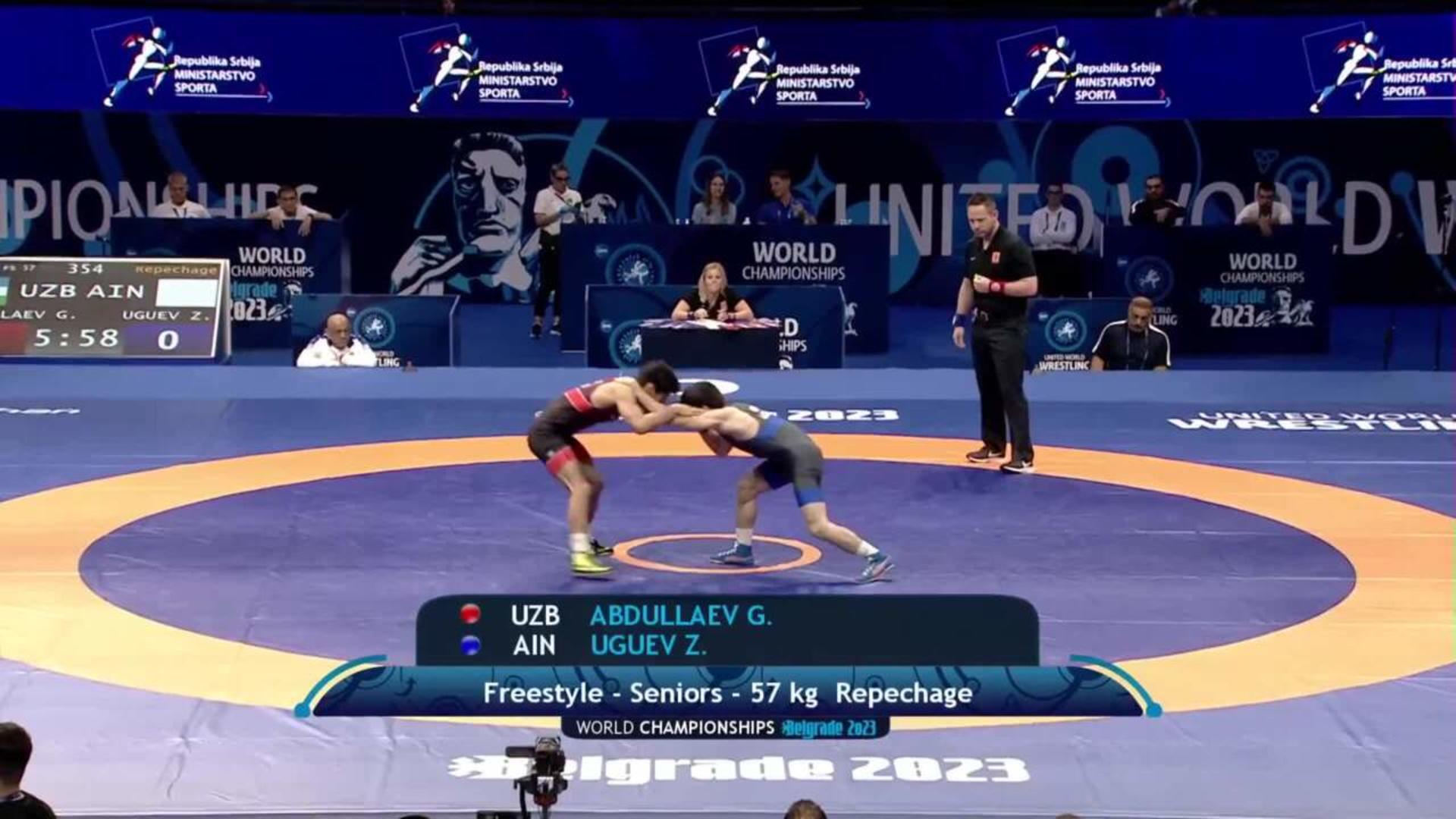 Gulomjon ABDULLAEV (UZB) vs. Zavur UGUEV (AIN) | Seniors World ...