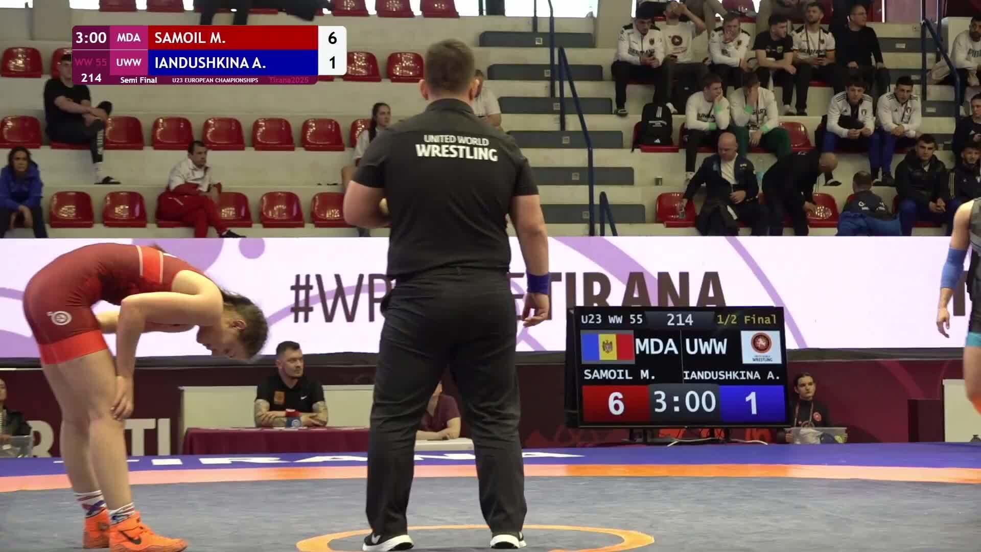 Mihaela SAMOIL (MDA) vs. Anastasiia IANDUSHKINA (UWW) | U23 EUROPEAN CHAMPIONSHIPS 2025 | Semi ...